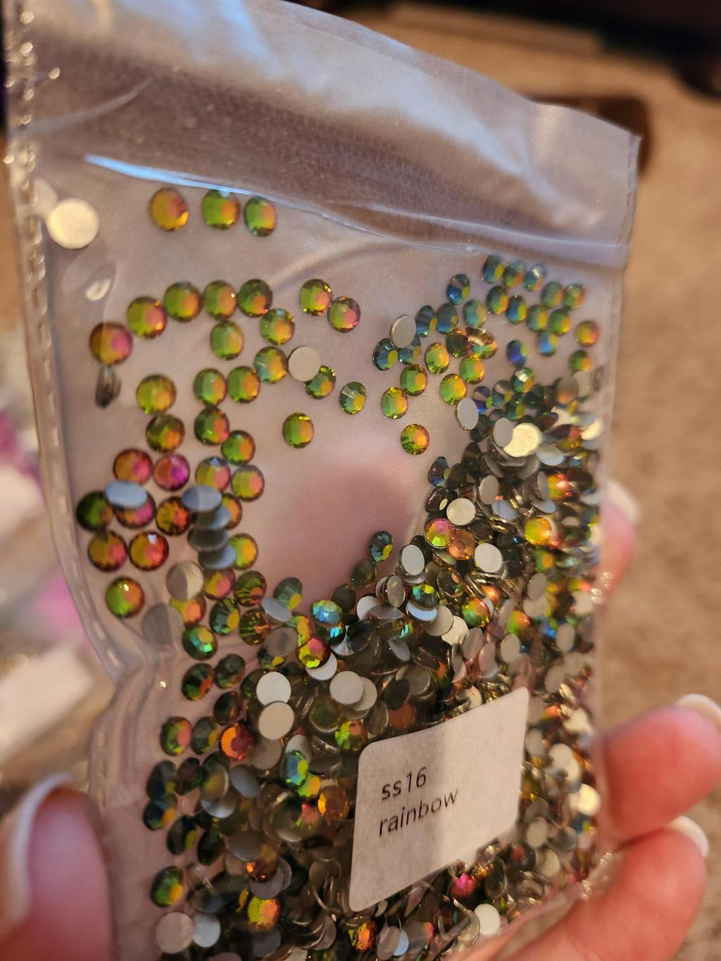 FLATBACK Rainbow Rhinestones - Large Flatback Rhinestone Selection – Be ...