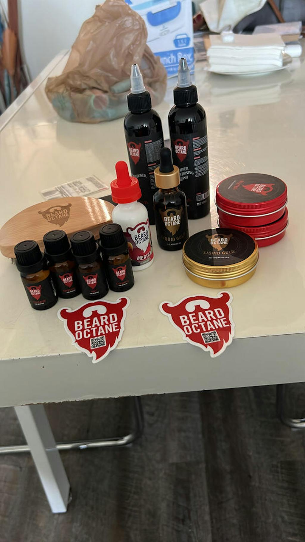 Beard Octane Beard Starter Kit - Beard Oil Balm Wash Conditioner Brush ...