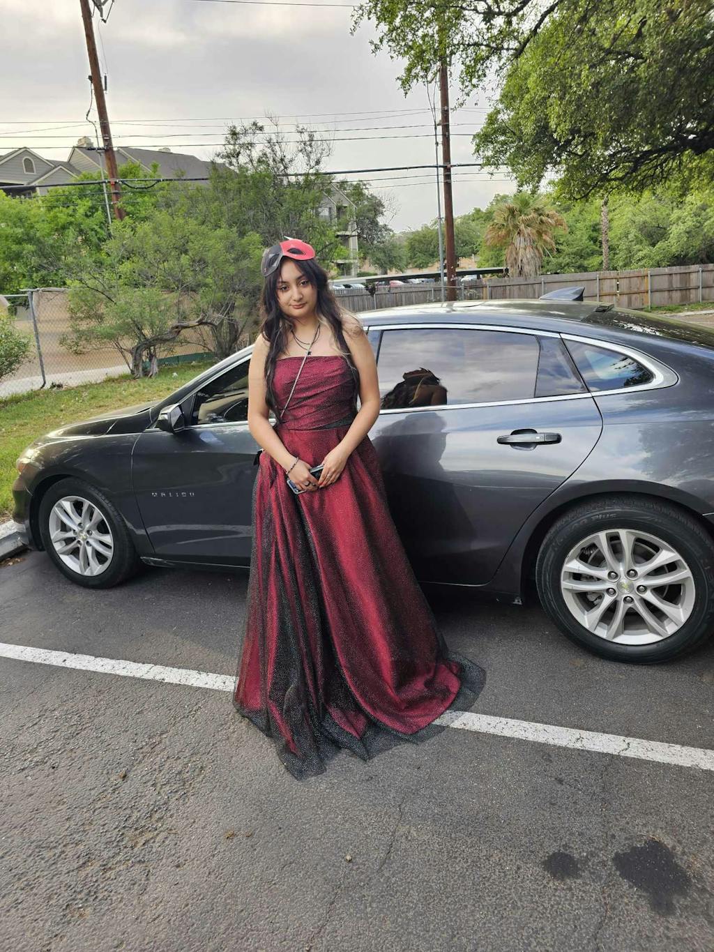 Red Satin With Black Tulle Long Party Dress Red Satin Prom Dress Even Beautydressy