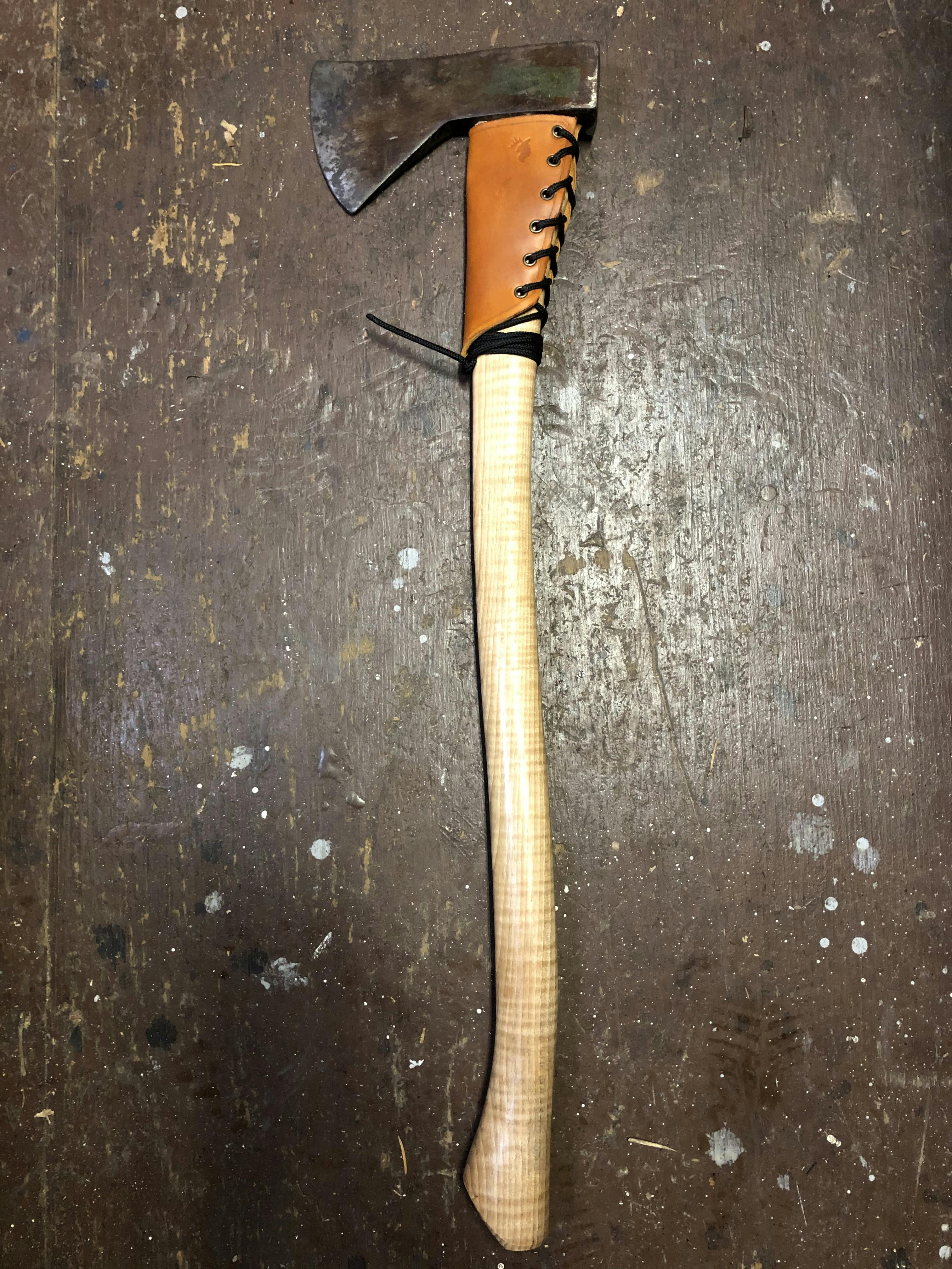 28" Boys / Half Axe / Hudson Bay Axe Handle American Hickory Single Bi ...