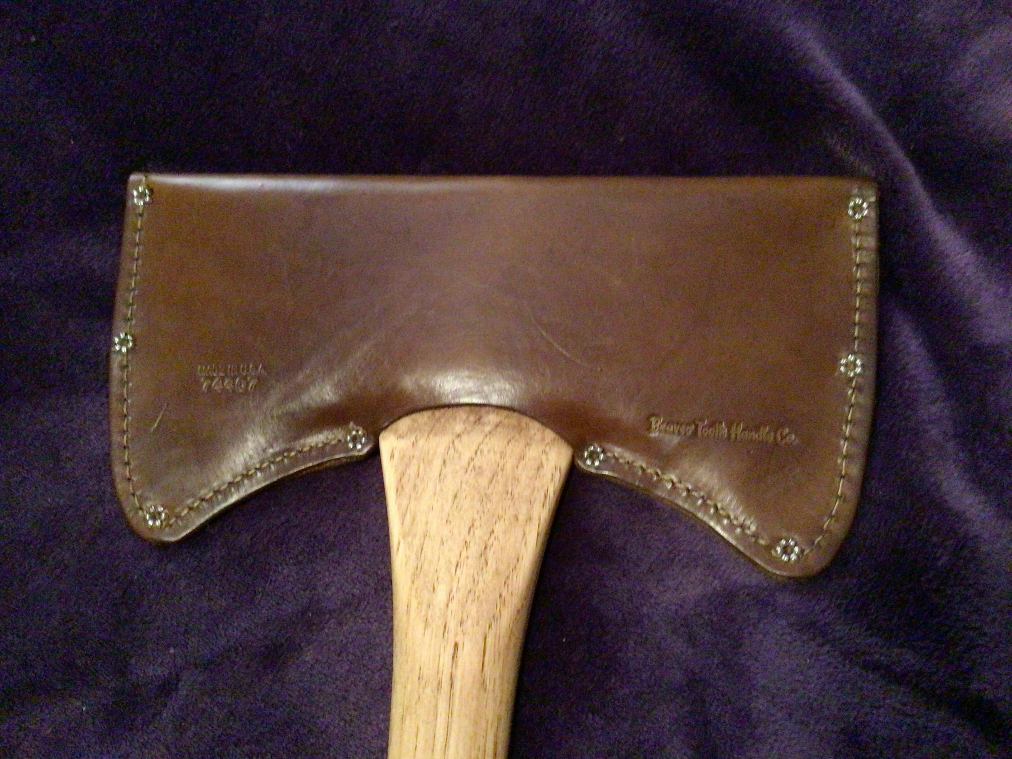 Double Bit Axe Sheath Top Grain Leather 3.5 + lbs. Full size | Beaver ...