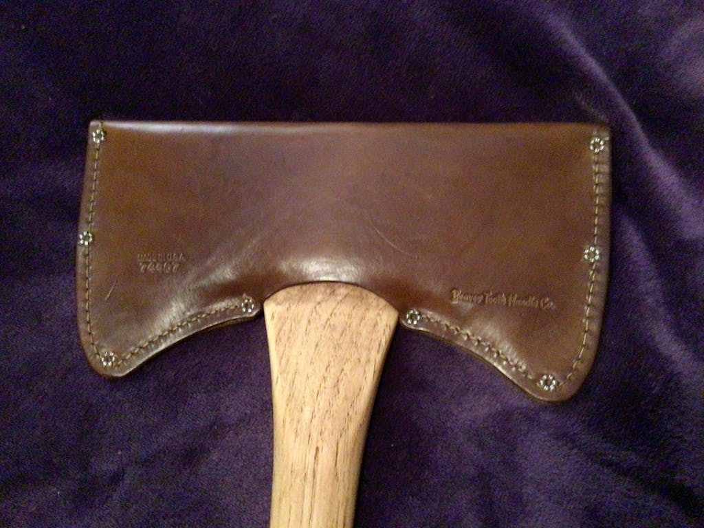 Double Bit Axe Sheath Top Grain Leather 3.5 + lbs. Full size | Beaver ...