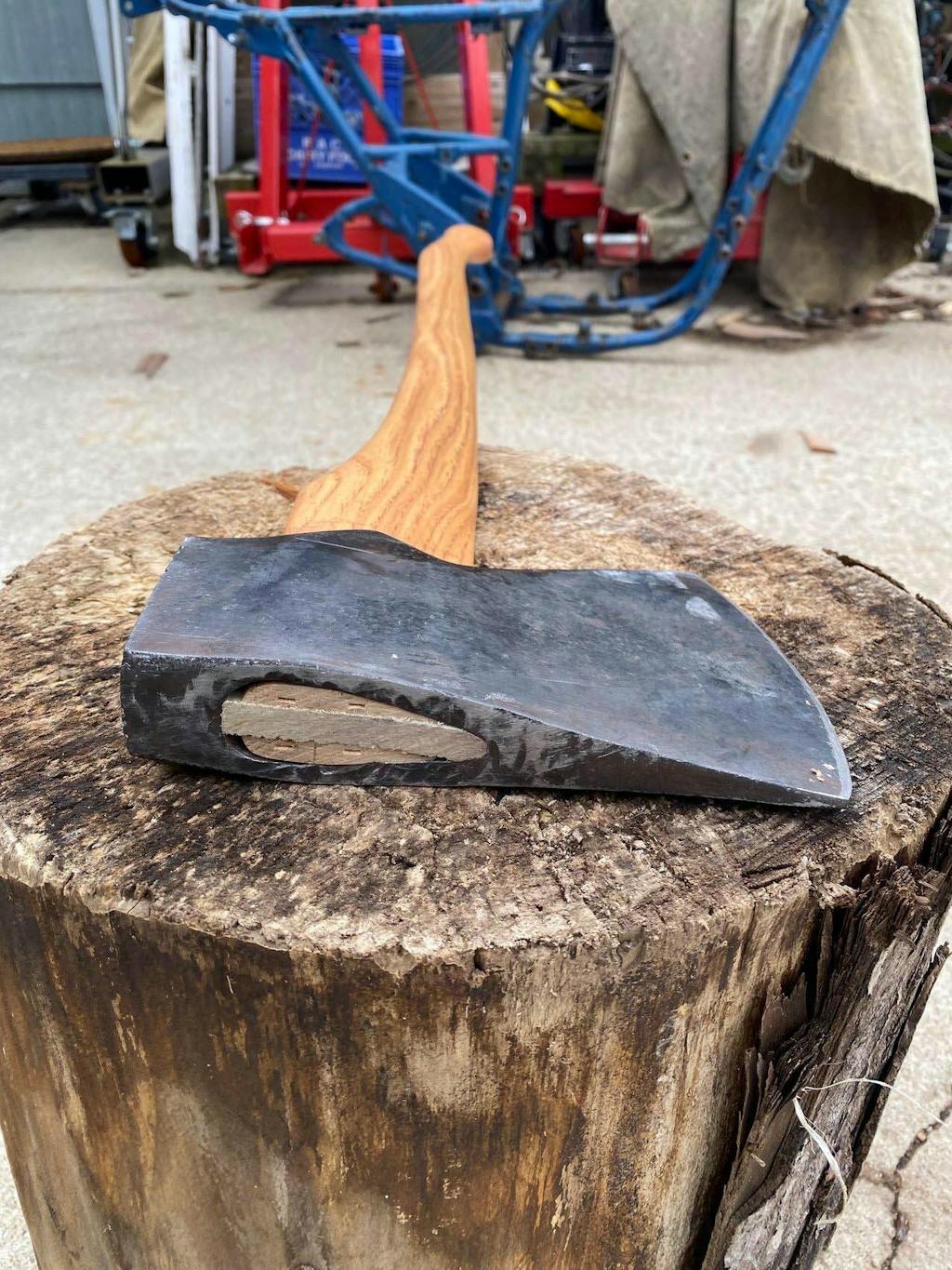 36" Single Bit Axe Handle Hickory Replacement Beaver-Tooth Handle Co ...