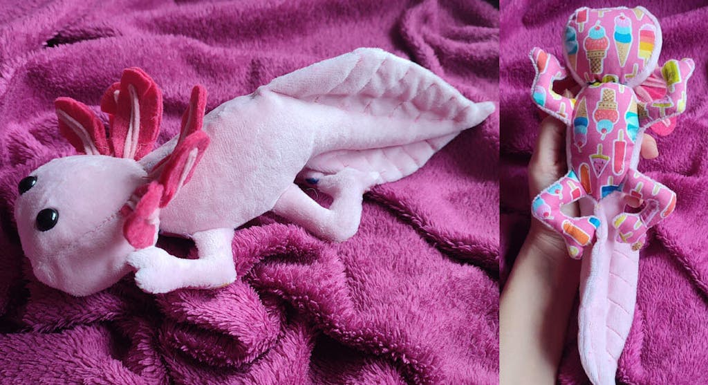 Axolotl Stuffed Animal Sewing Pattern - Digital Download – BeeZeeArt