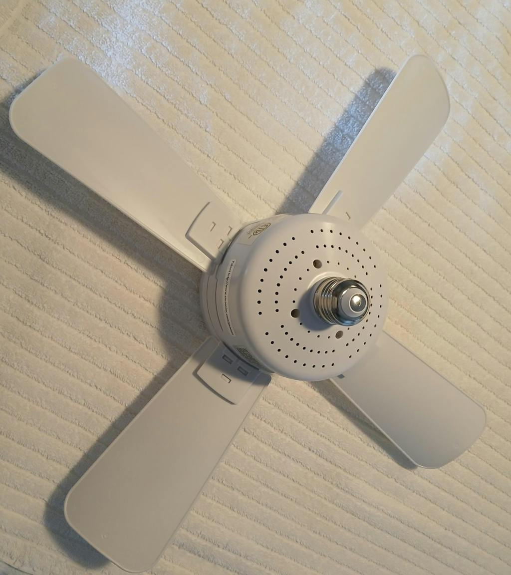 Bell + Howell Screw-In Socket Fan - Remote Controlled Socket Ceiling F