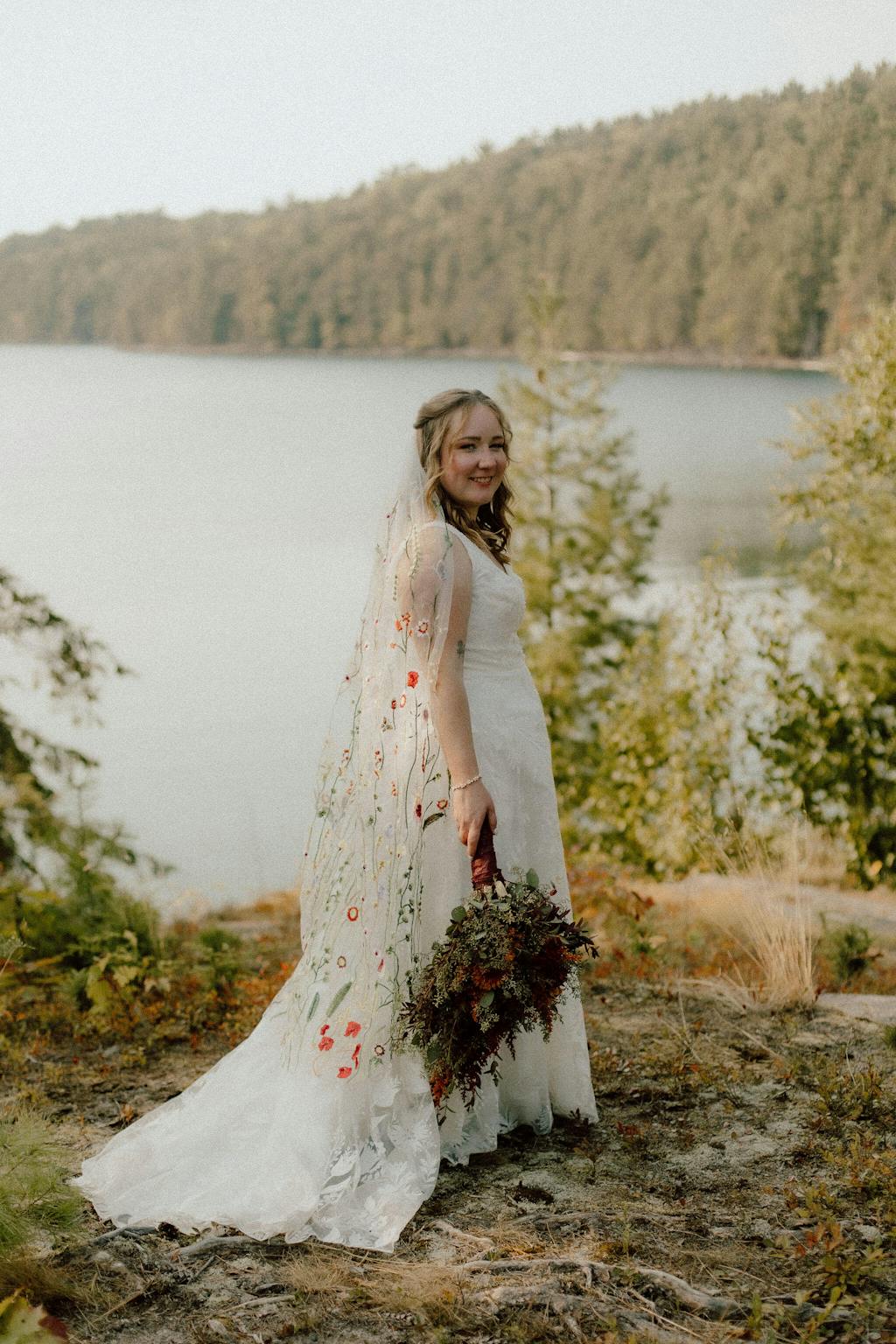 Vibrant Wildflower | Floral Wedding Veil – Belle Botanical Creations LLC