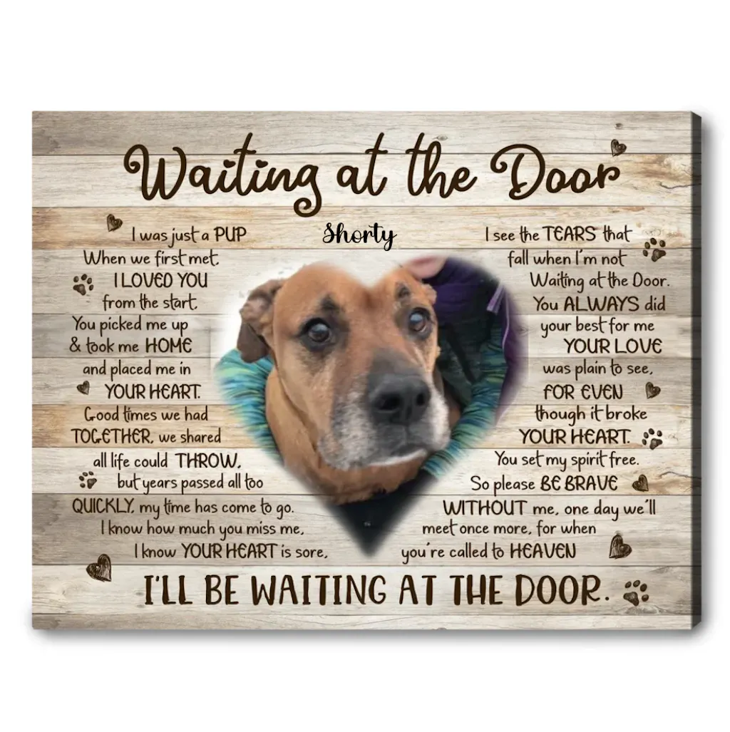 Custom Photo Pet Memorial Wall Art, Dog Passed Away Gift, Pets In ...