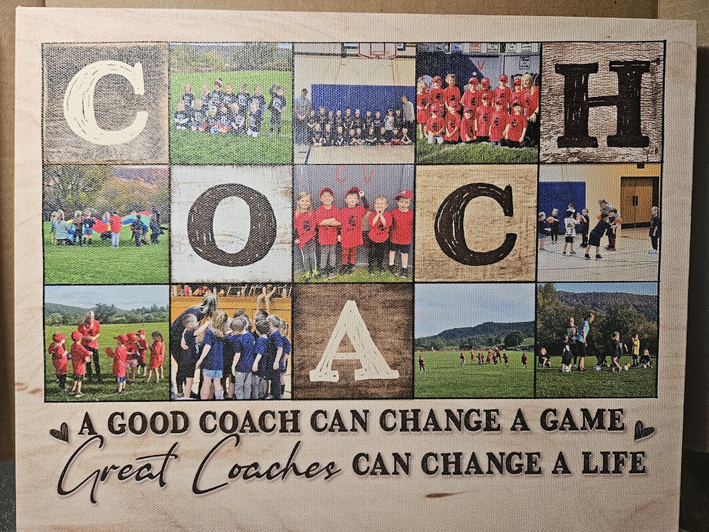 Personalized Coach Photo Collage Canvas, Best Coach Gift, Thank You ...