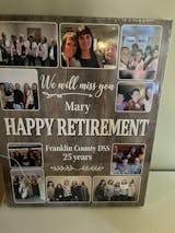 Happy Retirement Photo Collage Canvas, Personalized Retirement Gifts ...