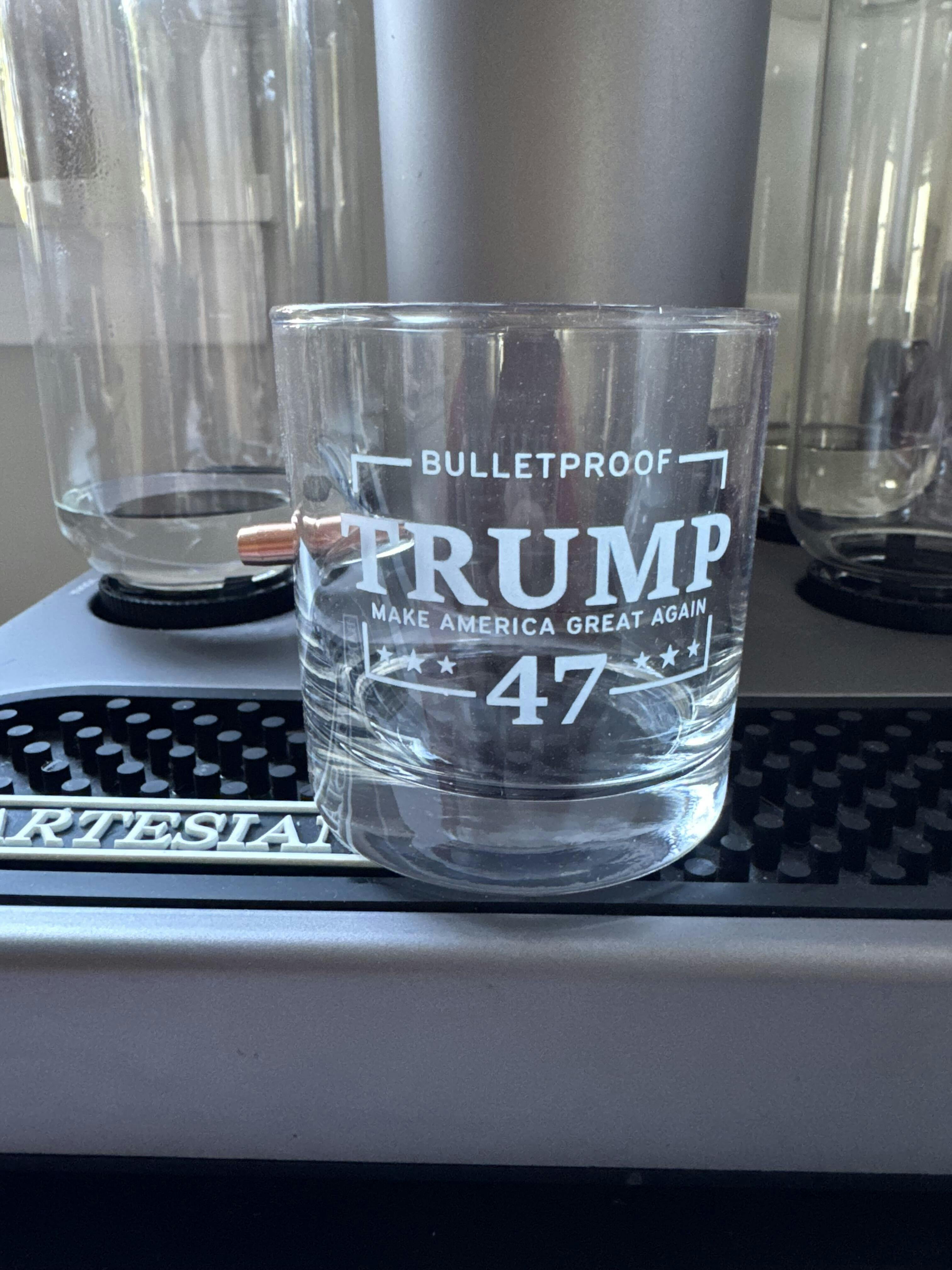 Bulletproof Trump 47 Whiskey Glass – BenShot