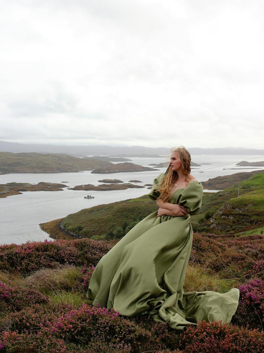 Princesscore Style Long Prom Dresss, Green Satin Prom Dresses, A-line ...