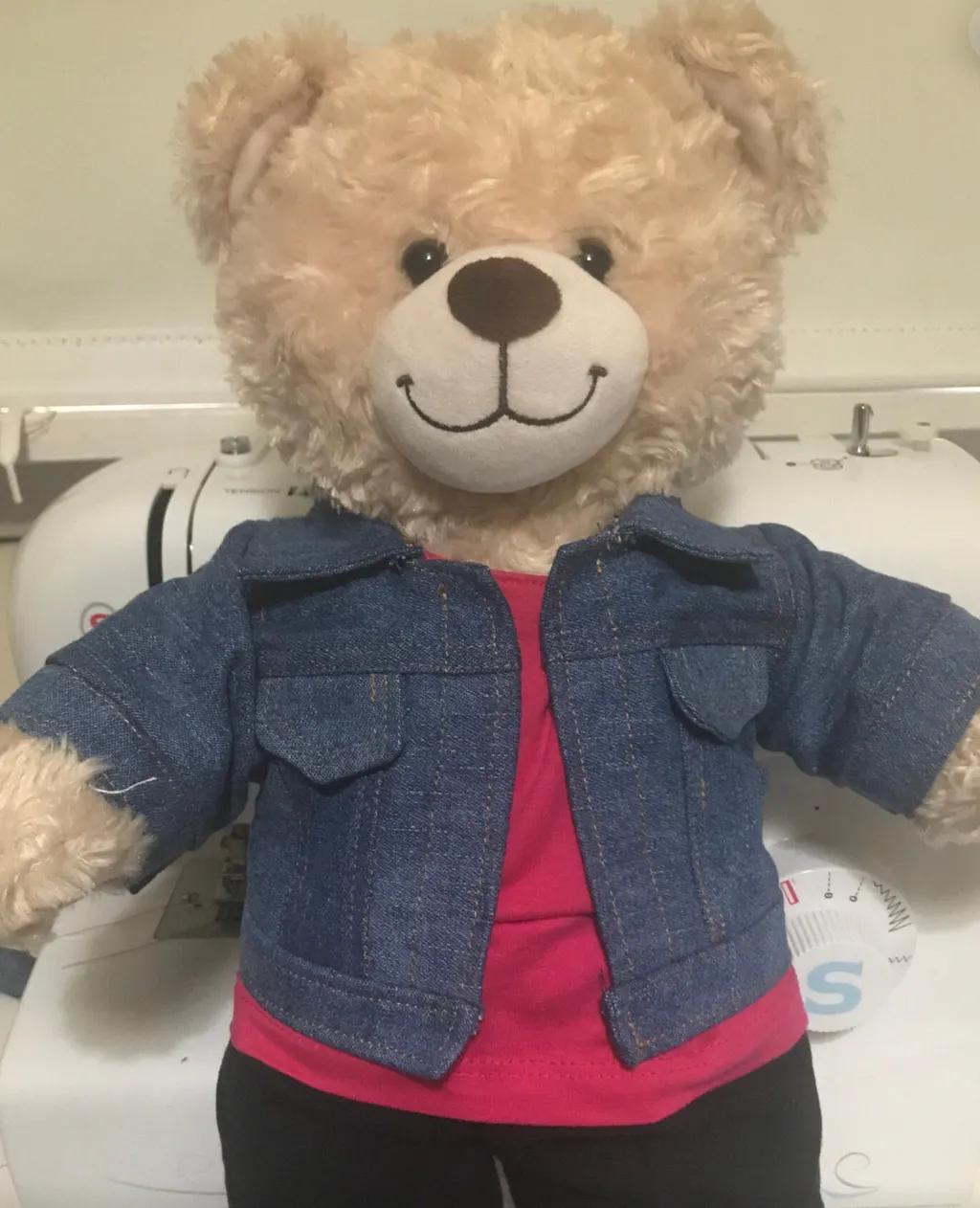 Teddy Bear Denim Jacket Pattern (Teddy Bear Clothes Sewing Pattern ...