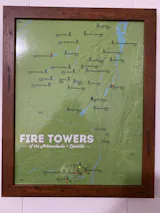 Adirondack Fire Tower Challenge Map 11x14 Print - Best Maps Ever