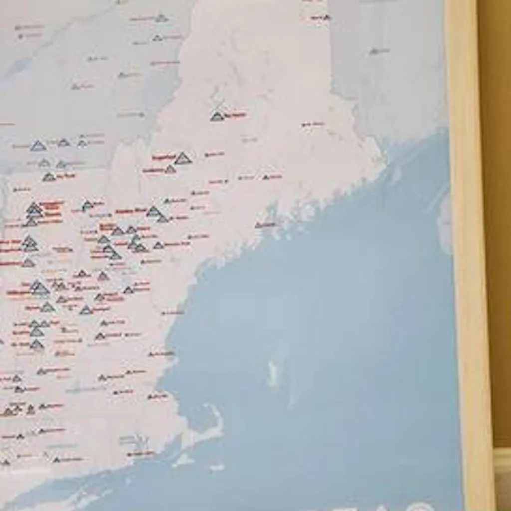 Northeast Ski Resorts Map 24x36 Poster | Best Maps Ever