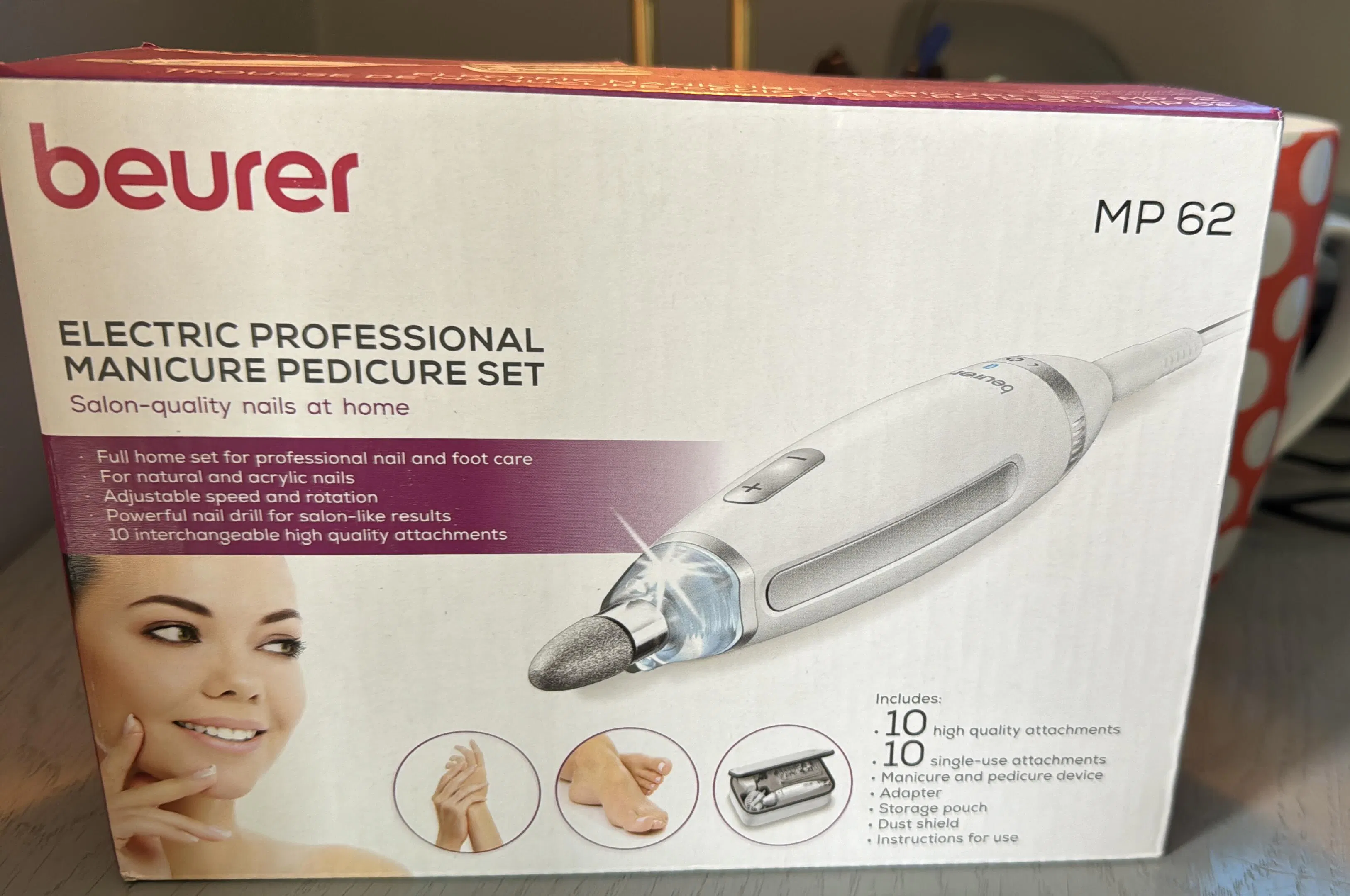 24-piece Professional Manicure & Pedicure Nail Drill Kit, MP62 — Beurer