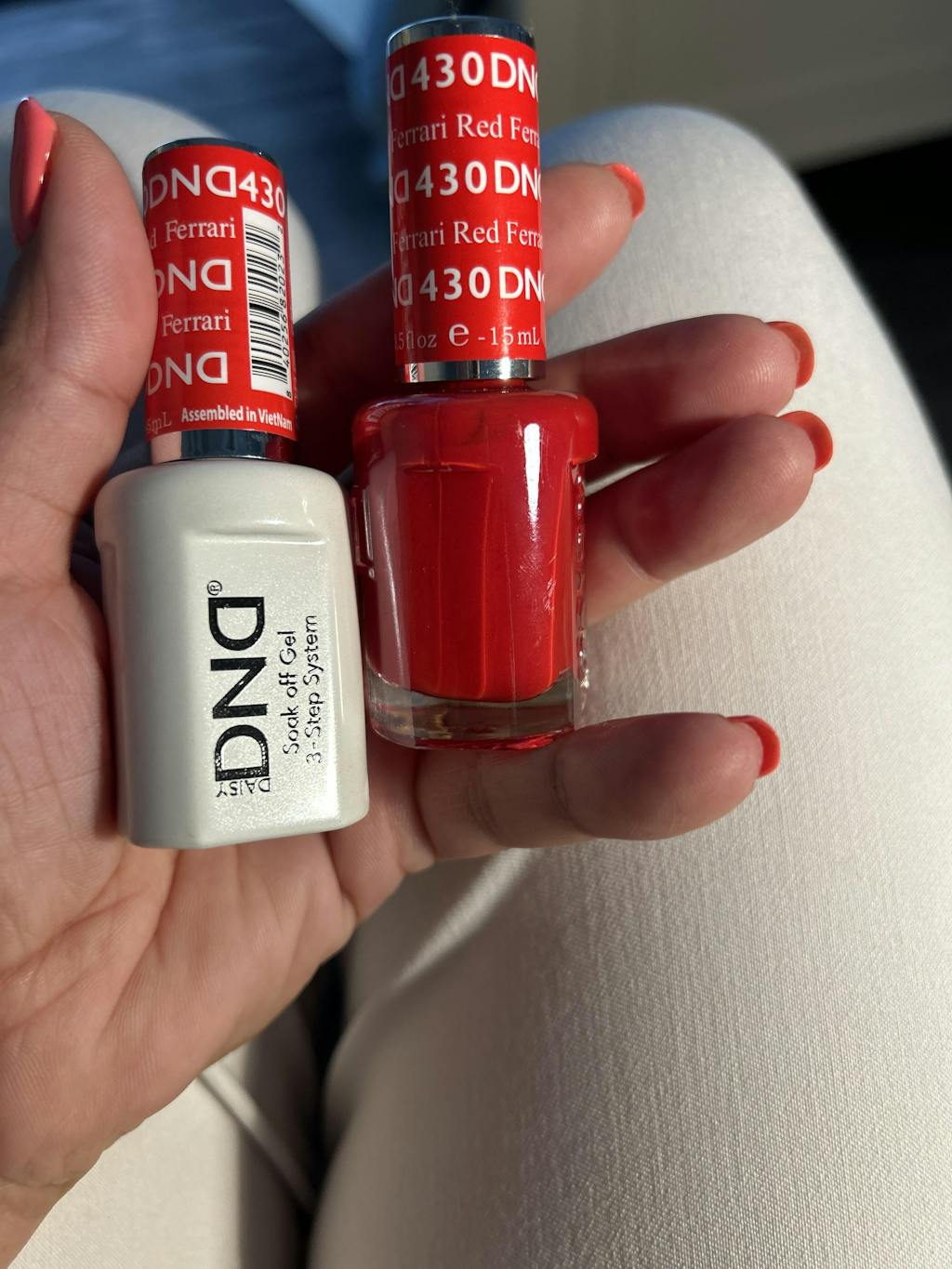 DND - Gel & Lacquer - Ferrari Red - #430 - Red Gel & Lacquer Polish ...