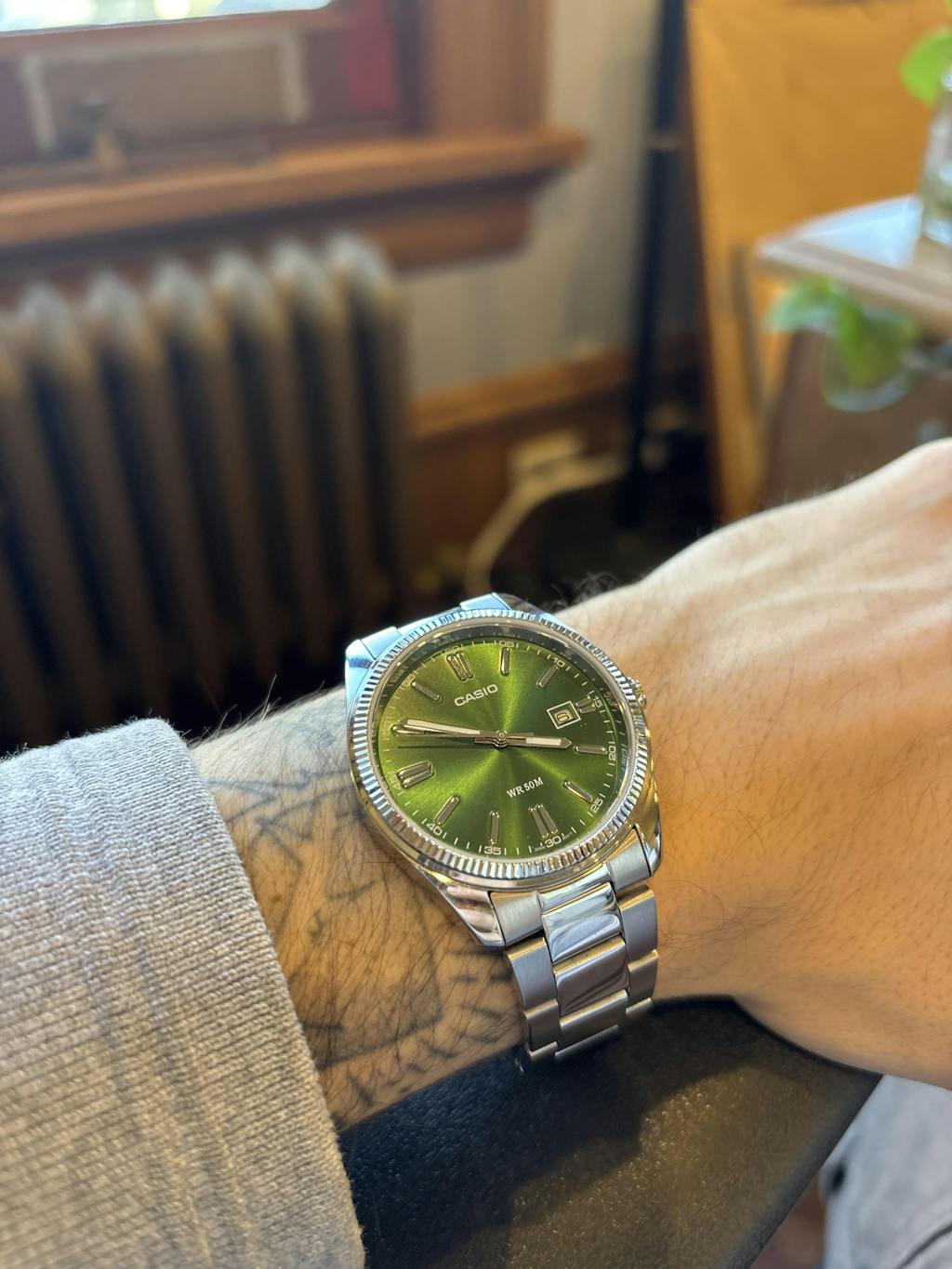 CASIO Vintage Green Stainless Steel | MTP1302D-3AV – Bezel House