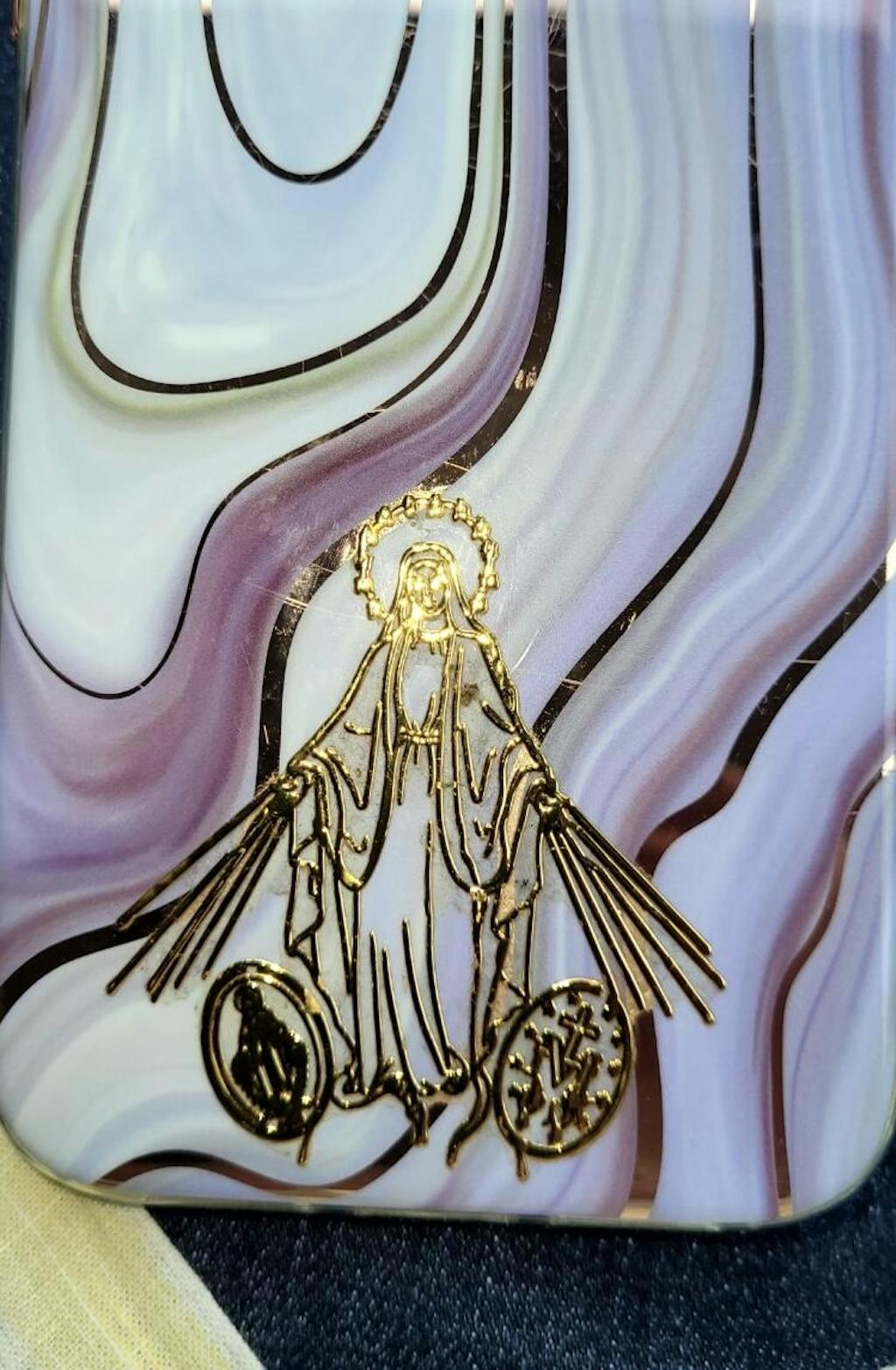 Luxury Religious Jesus Virgin Mary Gold Plated Copper Mobile Phone ...