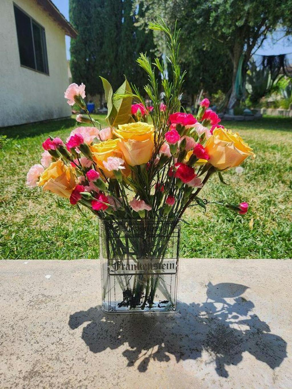 Frankenstein Acrylic Book Vase