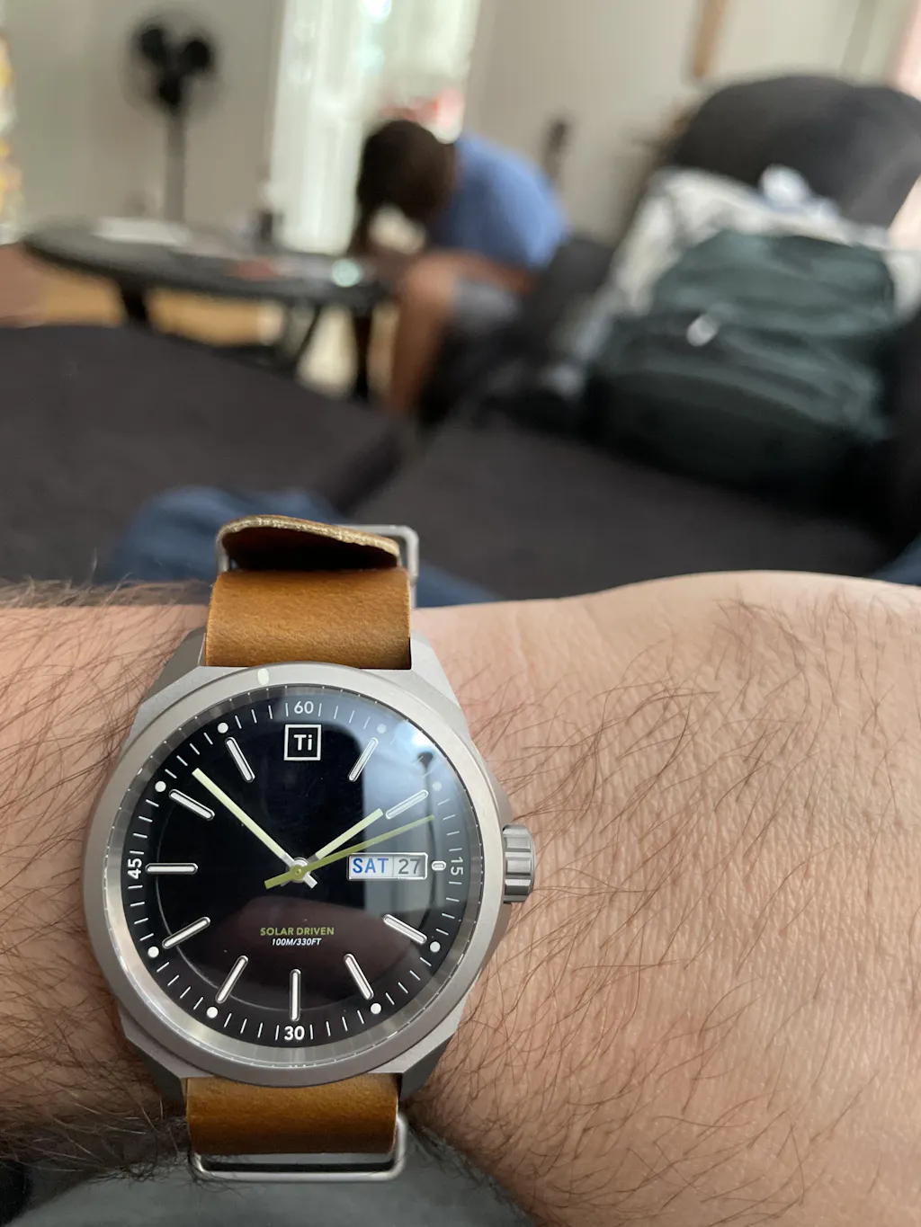 Ti Field Watch / Solar Driven / Stonewashed - Big Idea Design LLC
