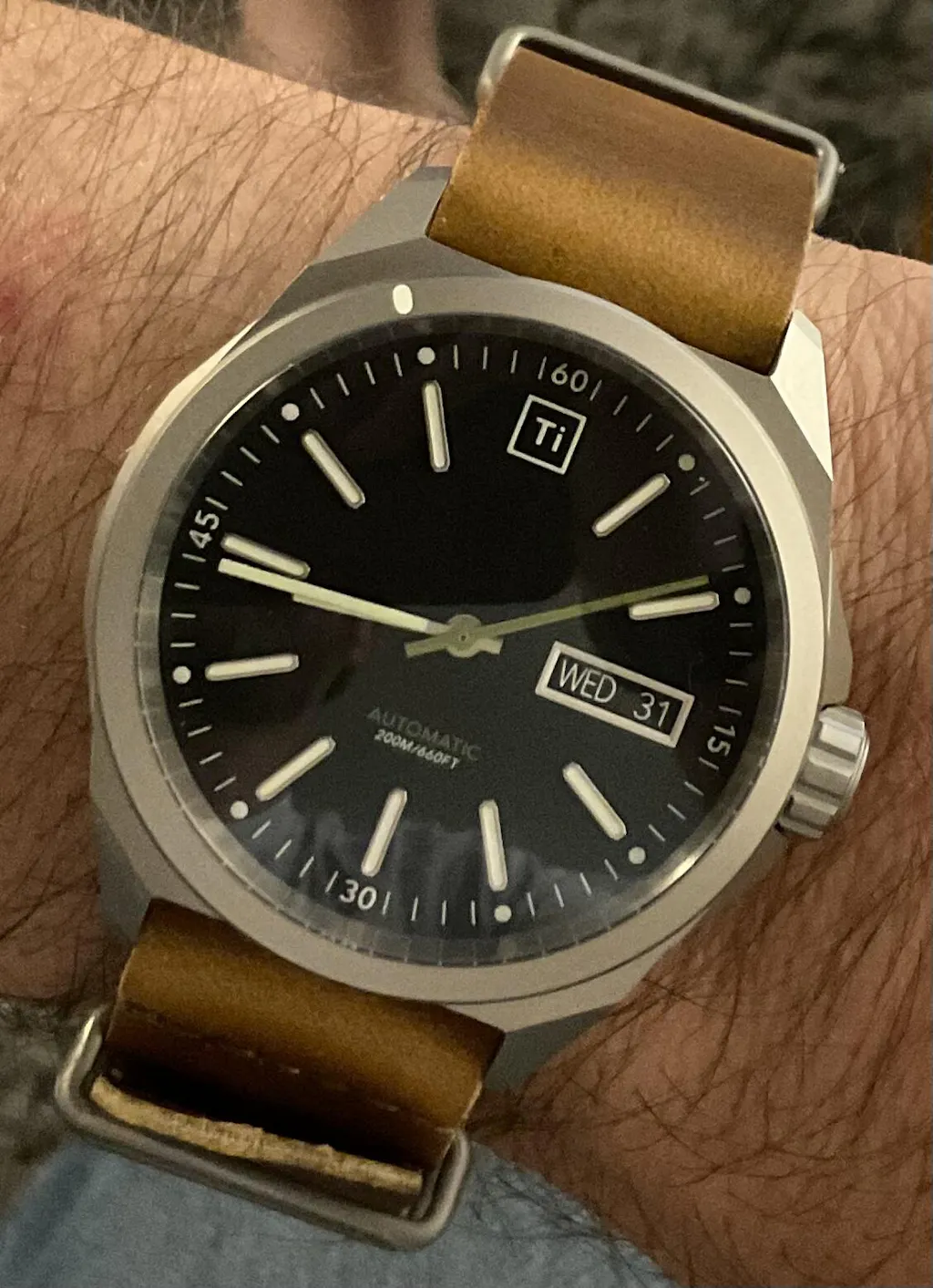 Ti Field Watch / Automatic / Stonewashed - Big Idea Design LLC