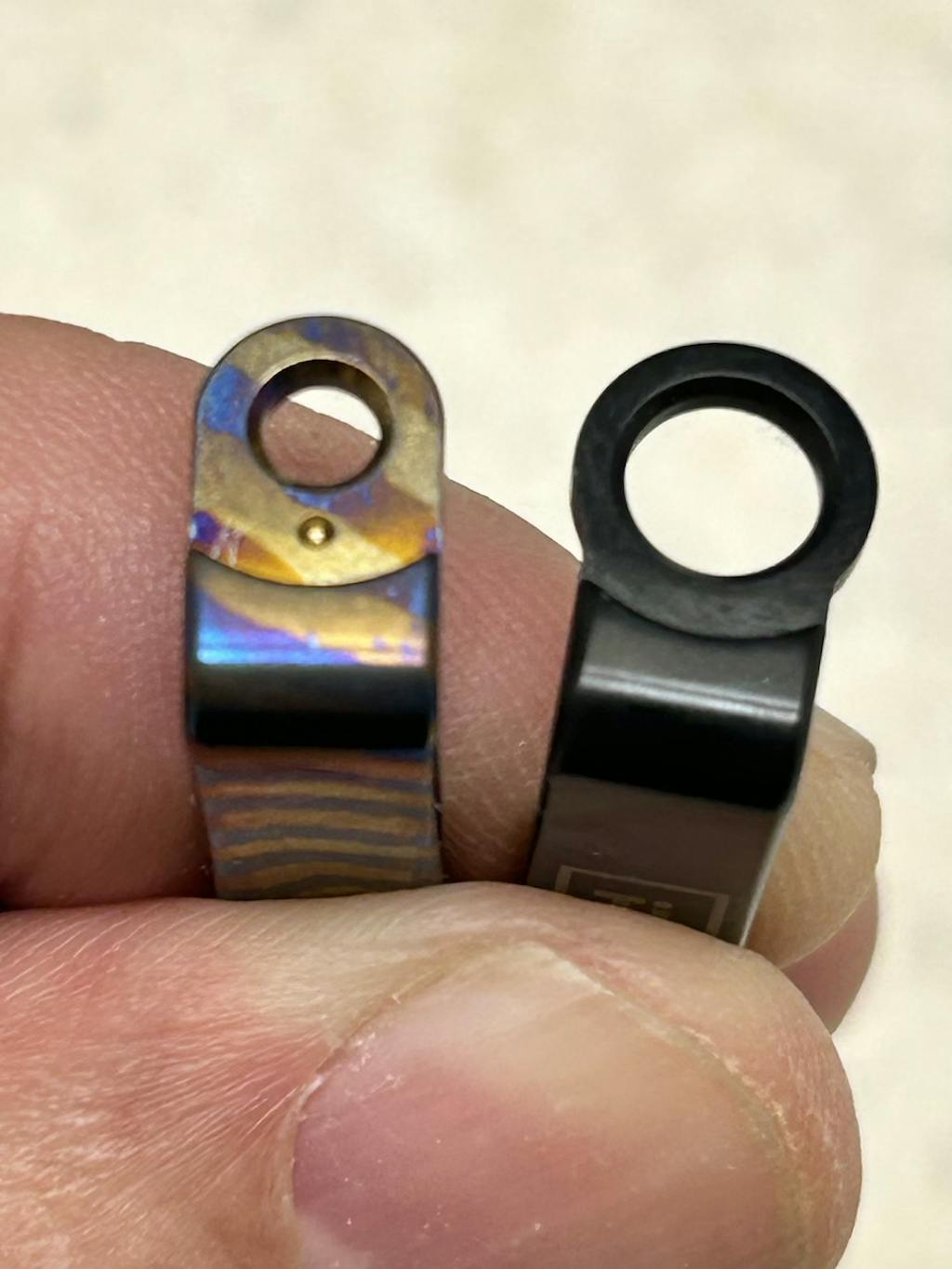 Titanium Damascus CNC Milled Pocket Clip – CNC milled EDC accessories ...