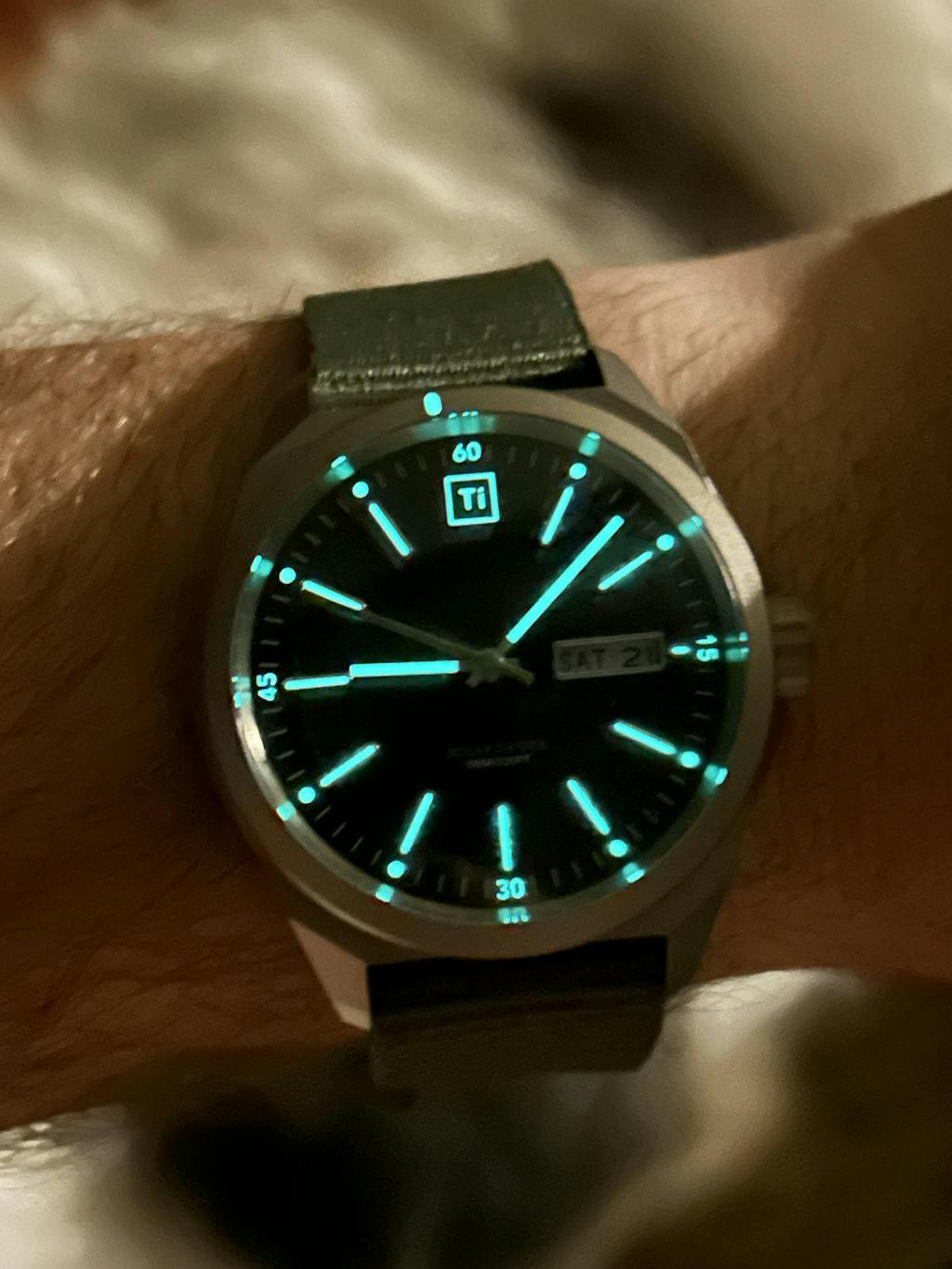 Ti Field Watch / Solar Driven / Stonewashed - Big Idea Design LLC