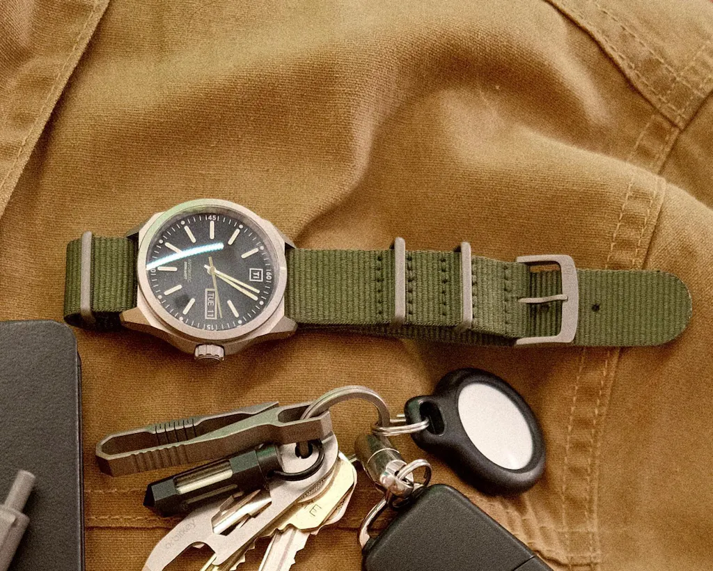 Ti Field Watch / Automatic / Stonewashed - Big Idea Design LLC