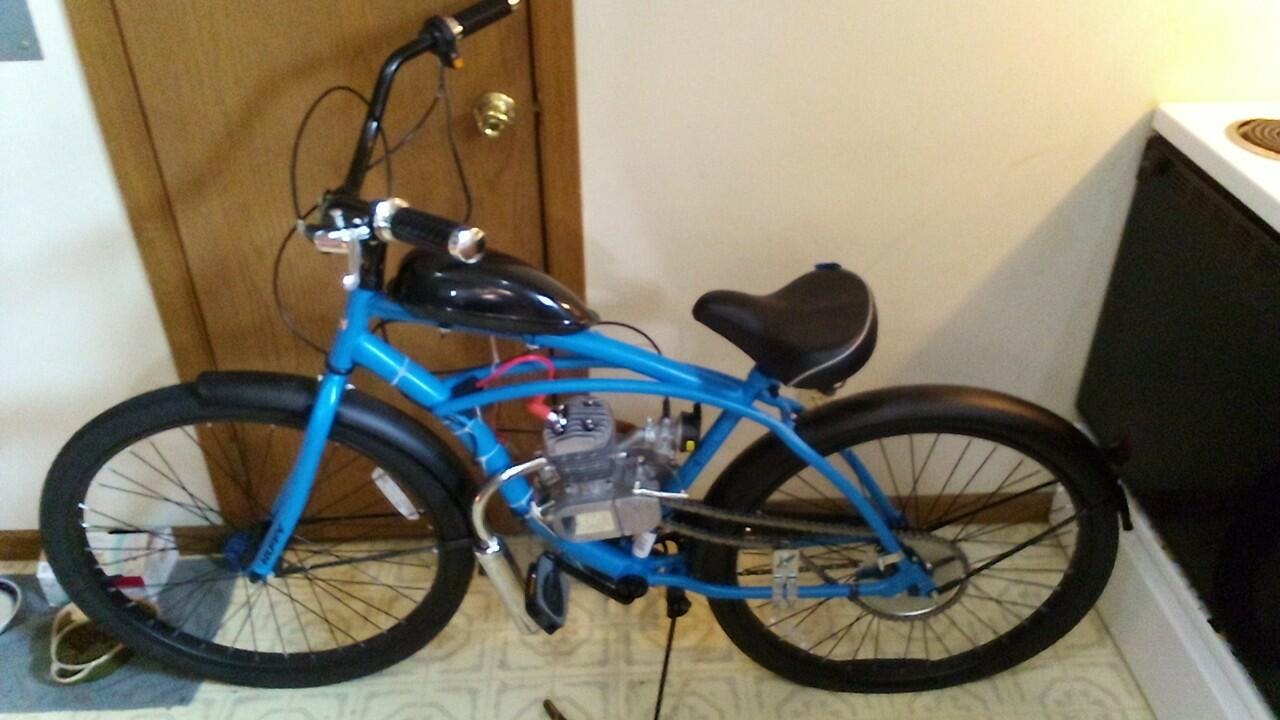 Flying Horse Engines - Silver Angle Fire 2-Stroke Bicycle Engine Kit