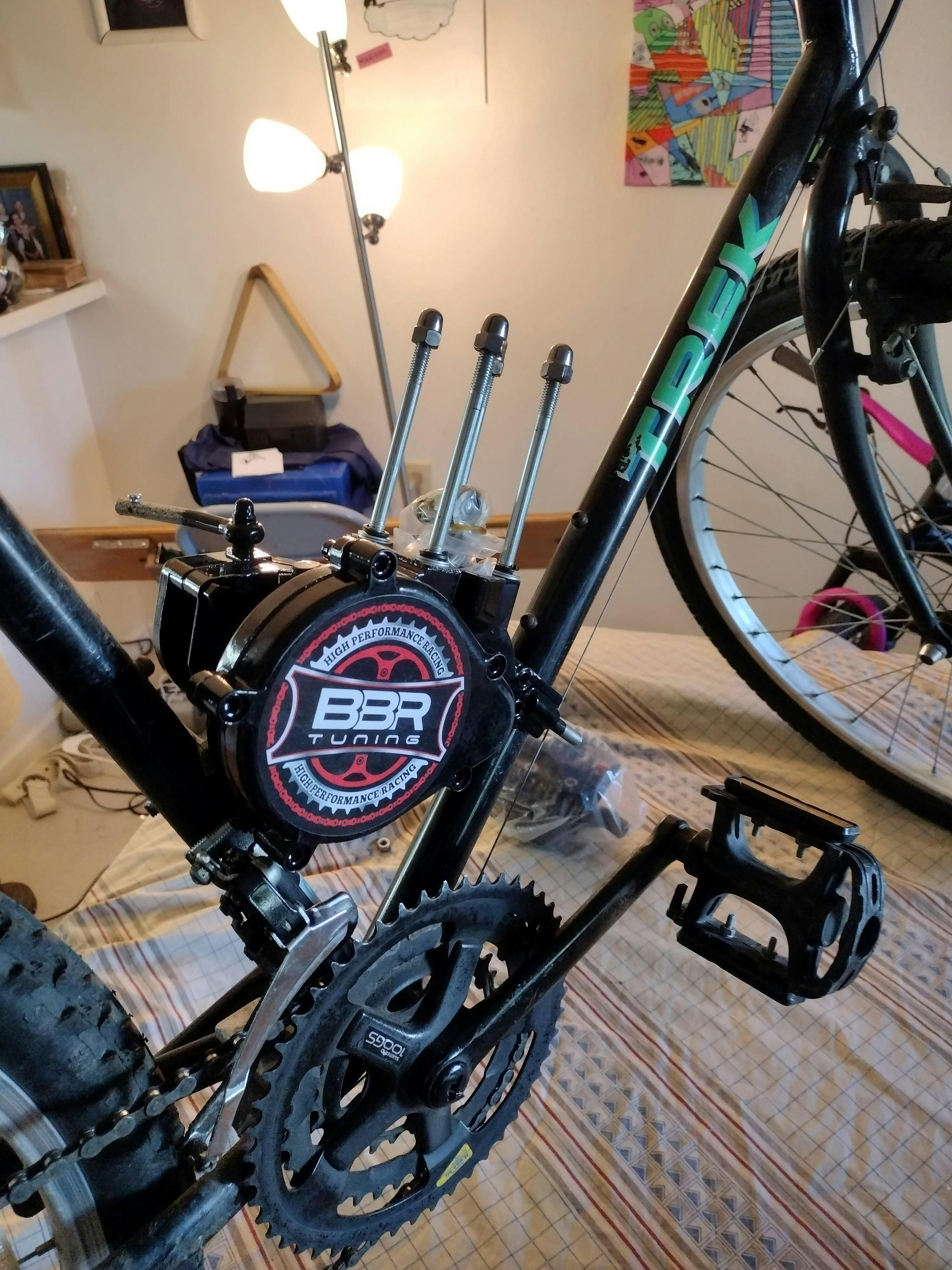 Flying Horse Engines - Silver Angle Fire 2-Stroke Bicycle Engine Kit