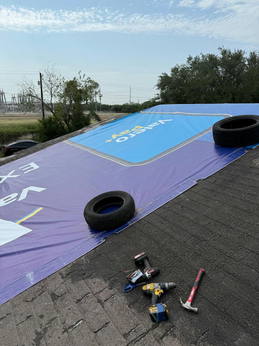 14' x 48' - Reused Vinyl Tarp (Black) — BillboardVinyls