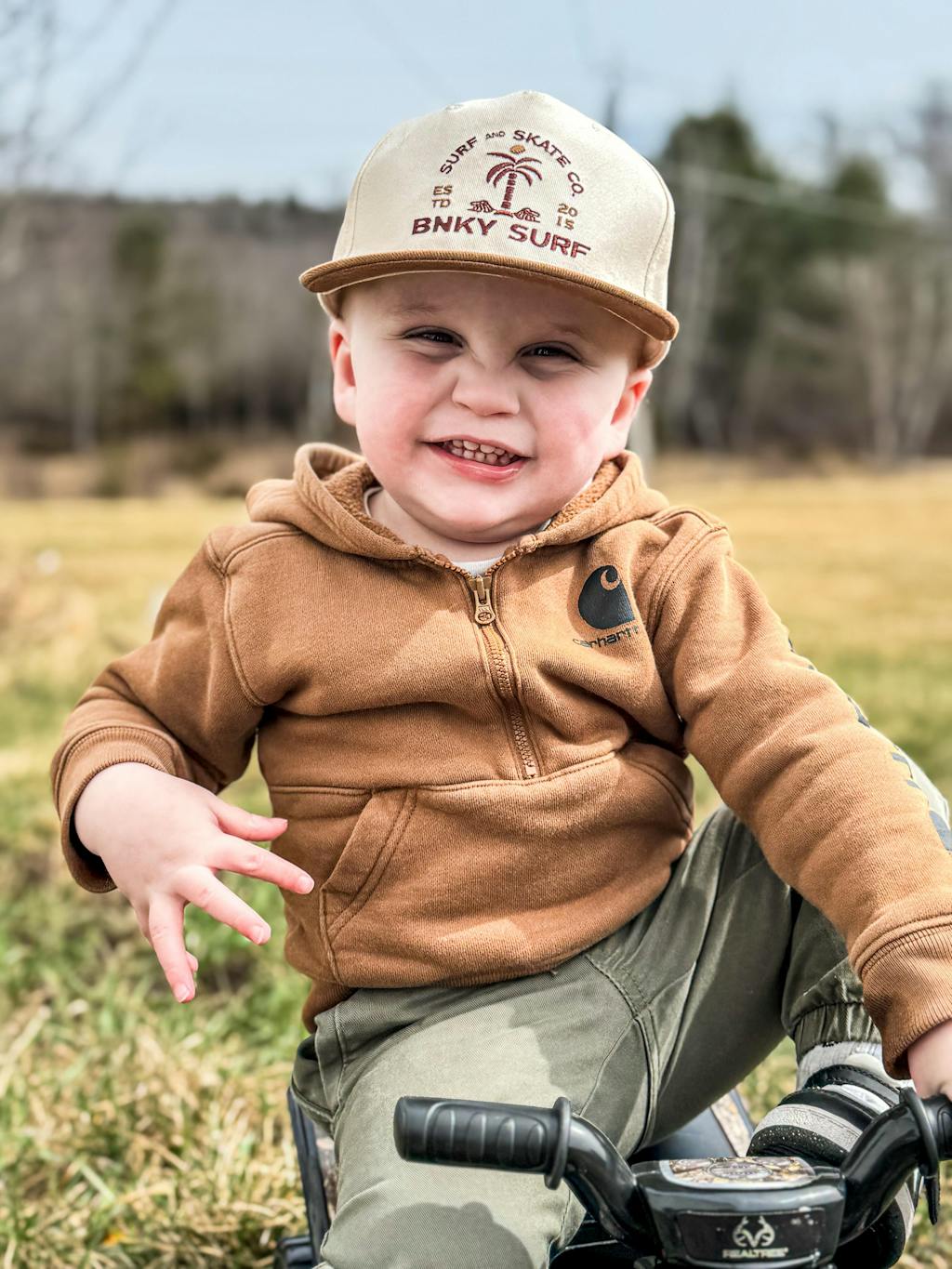 Rockswell Beige Snapback Hat | BNKY Logo | 100% Cotton | Infant ...