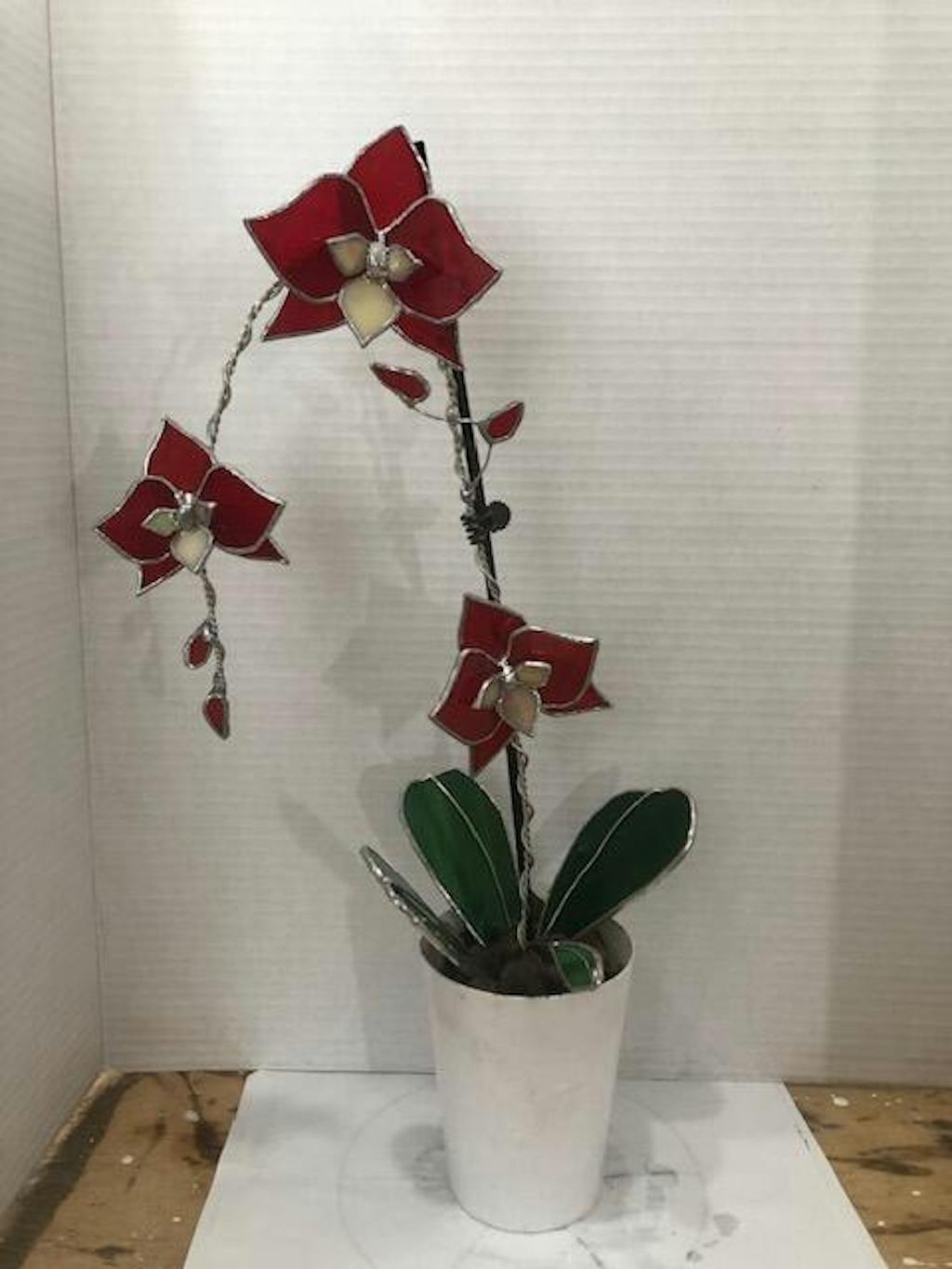 TUTORIAL • 3D Orchid Plant (Full Instructions) Stained Glass Pattern ...