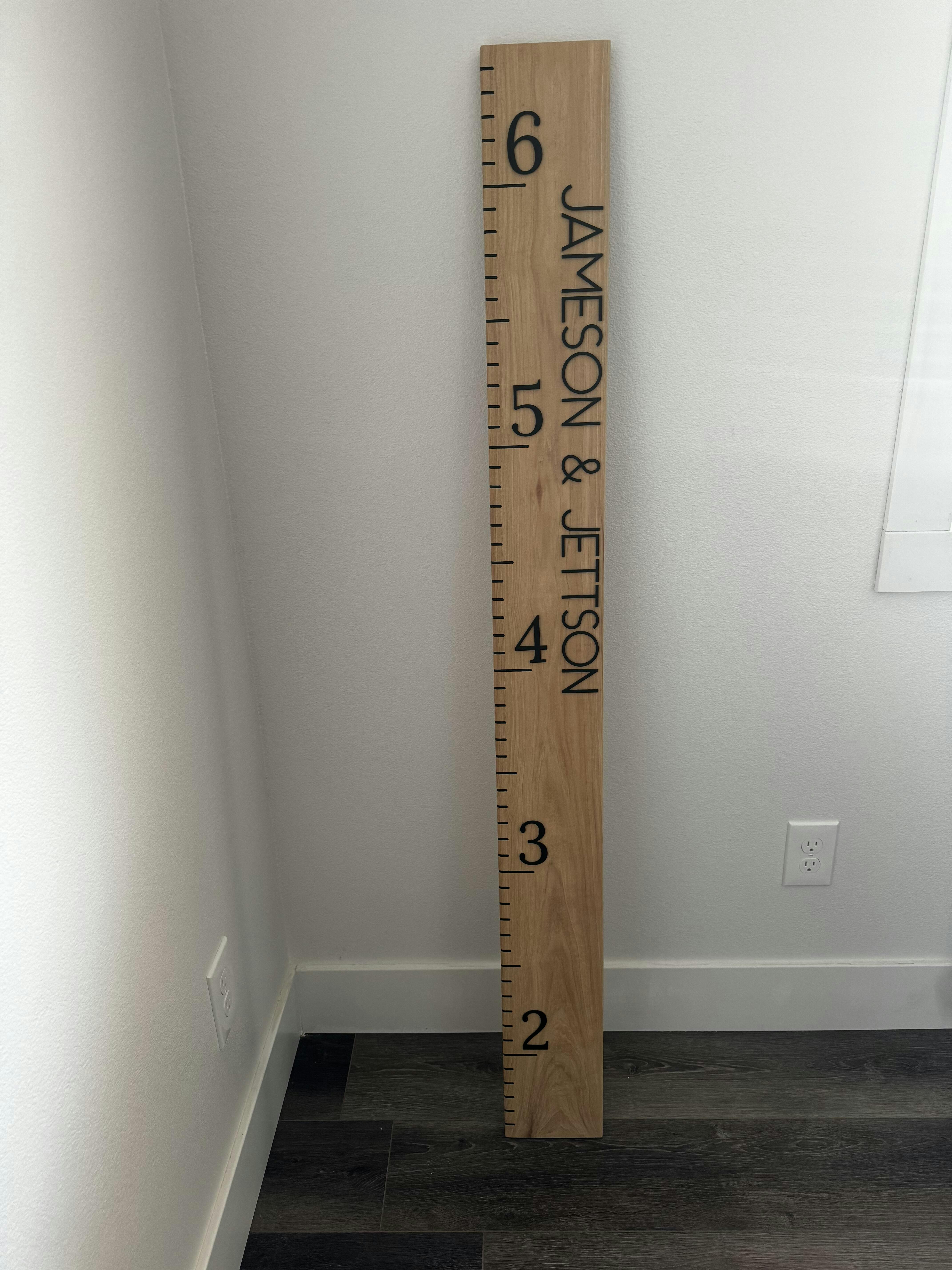 White Growth Chart Ruler - Birchmark Designs