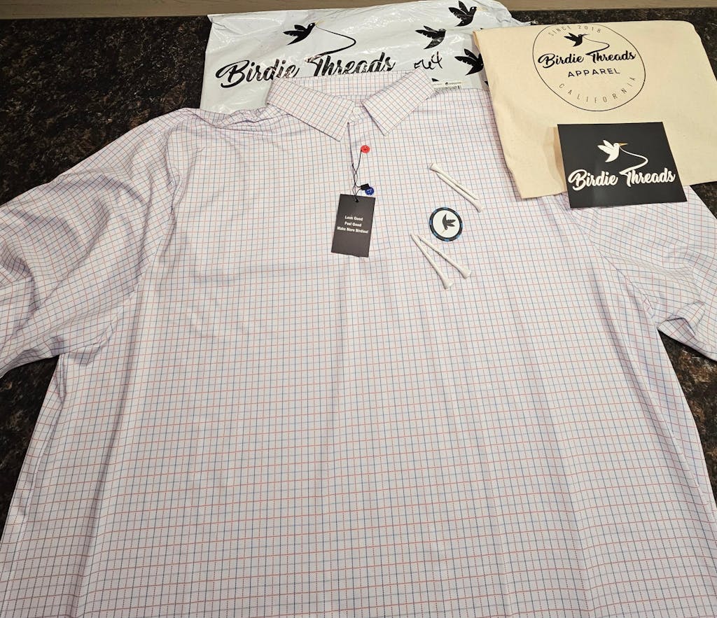Birdie Threads Red, White & Blue Golf Polo | Birdie Threads