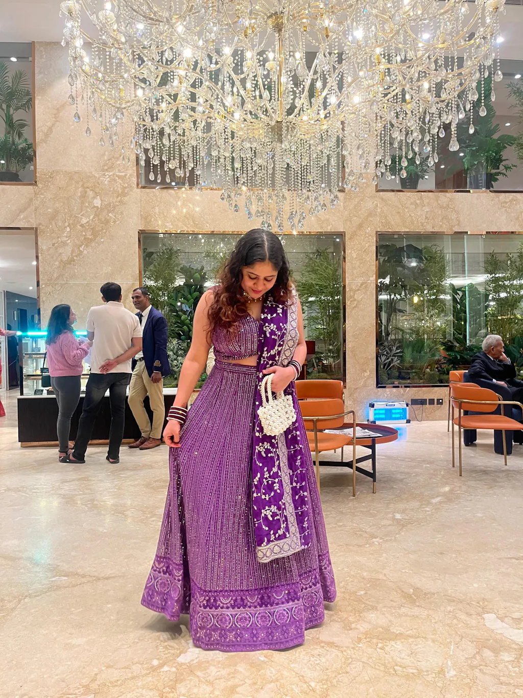 Purple color Embroidery & Sequence work Designer Wedding Lehenga Choli ...