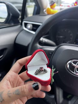 Unique Round Cut Black Diamond Engagement Ring from Black Diamonds New York