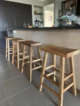 Maggie Solid Elm Counter Stool | Black Mango