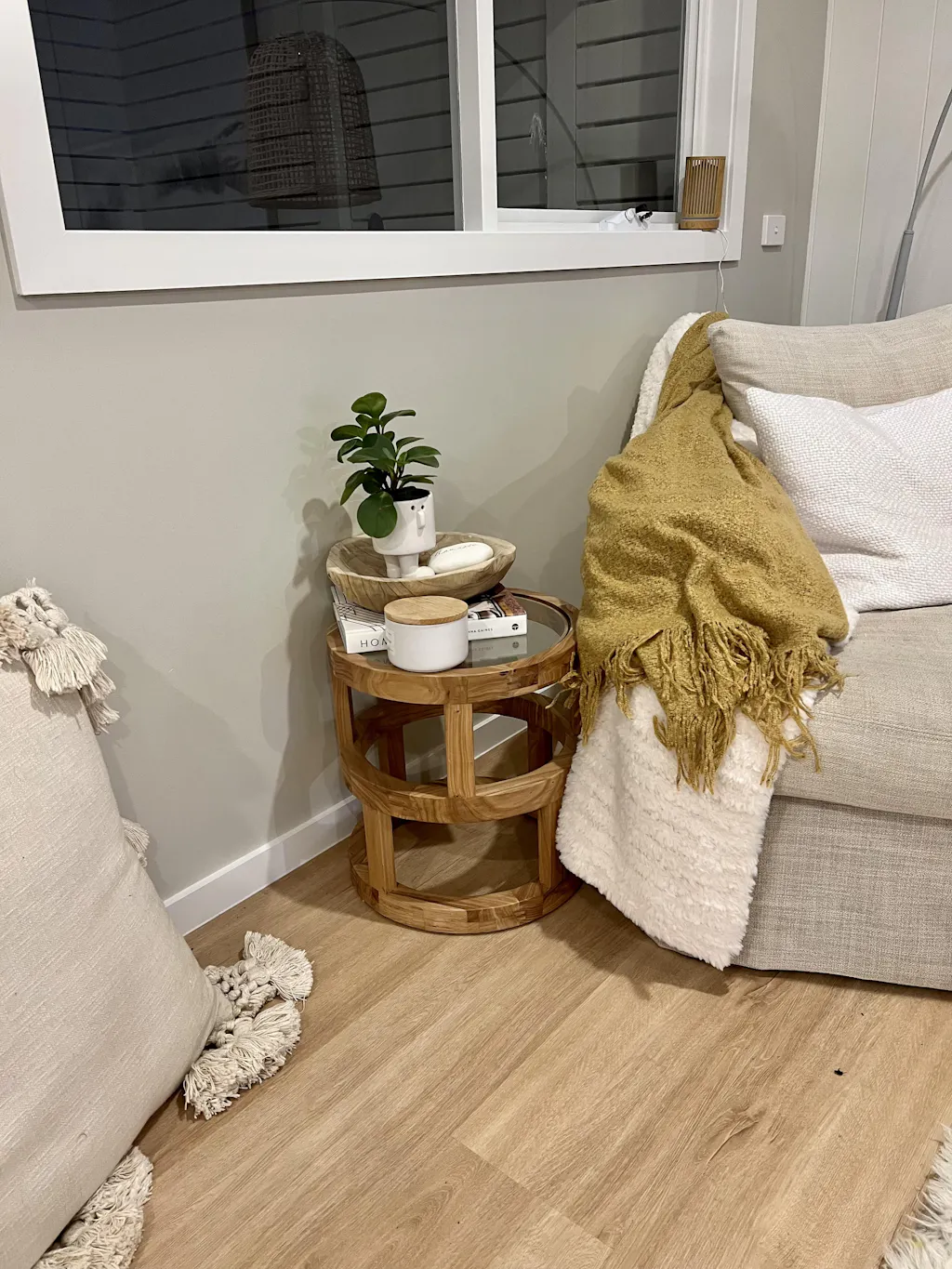 Arlo Side Table Elm Wood | Black Mango Interiors