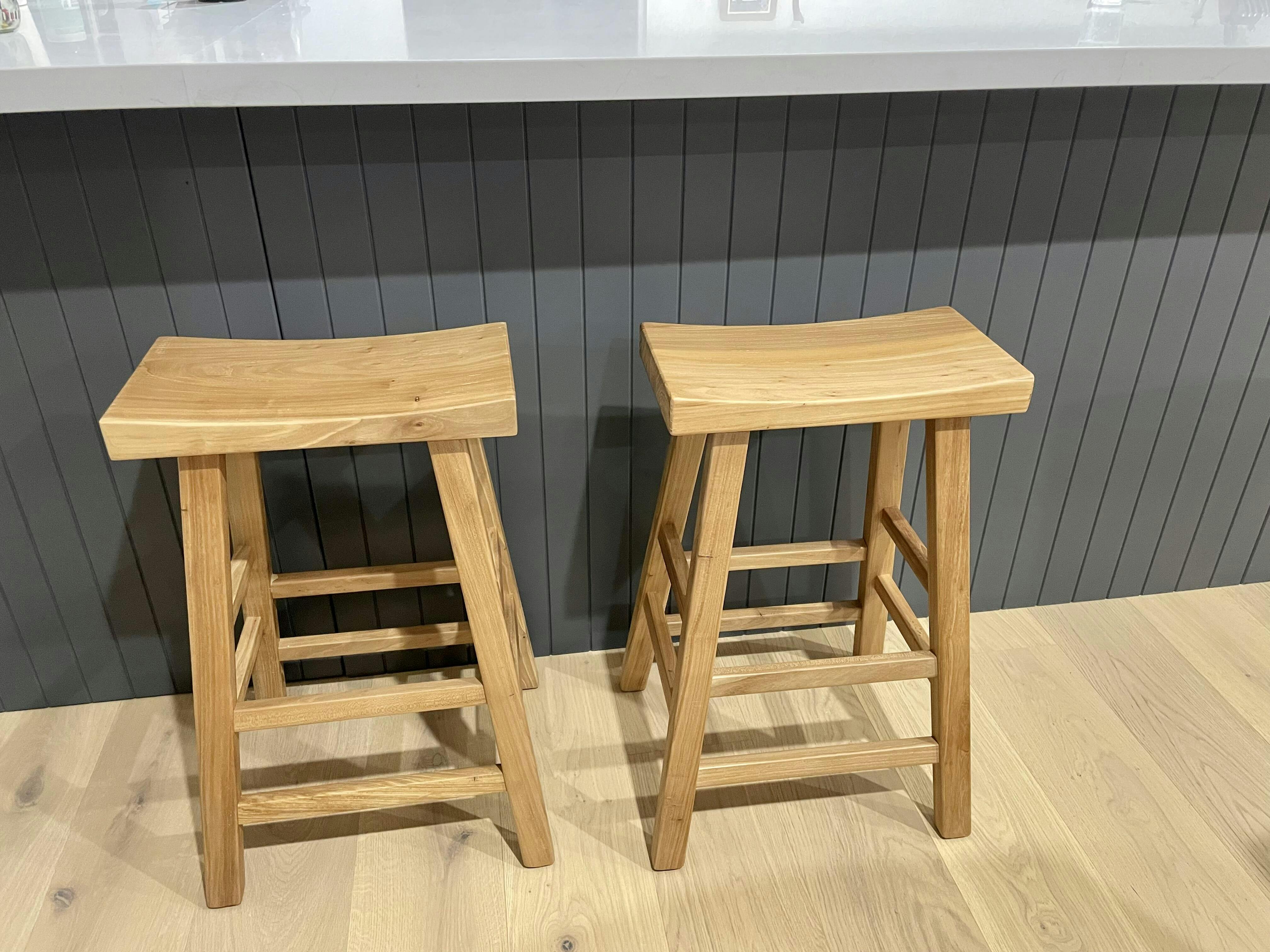Maggie Solid Elm Counter Stool | Black Mango