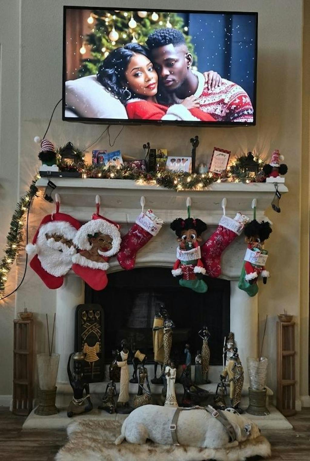 Woven Papa Klaus Stocking – Black Paper Party