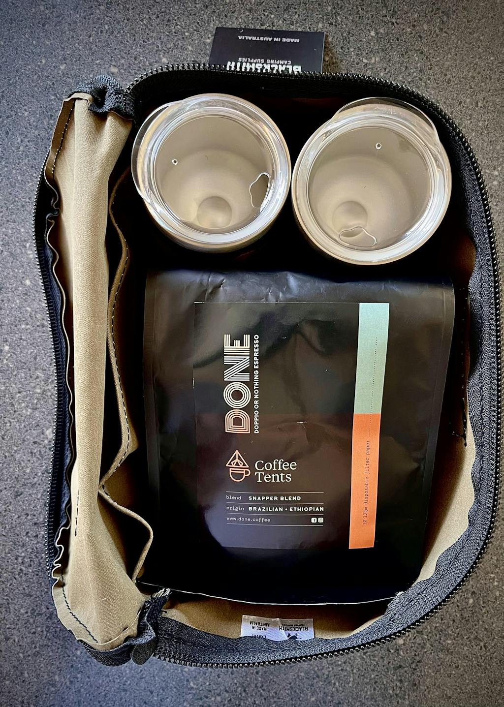 Australian Made Coffee Kit Bag | Blacksmith Camping Supplies