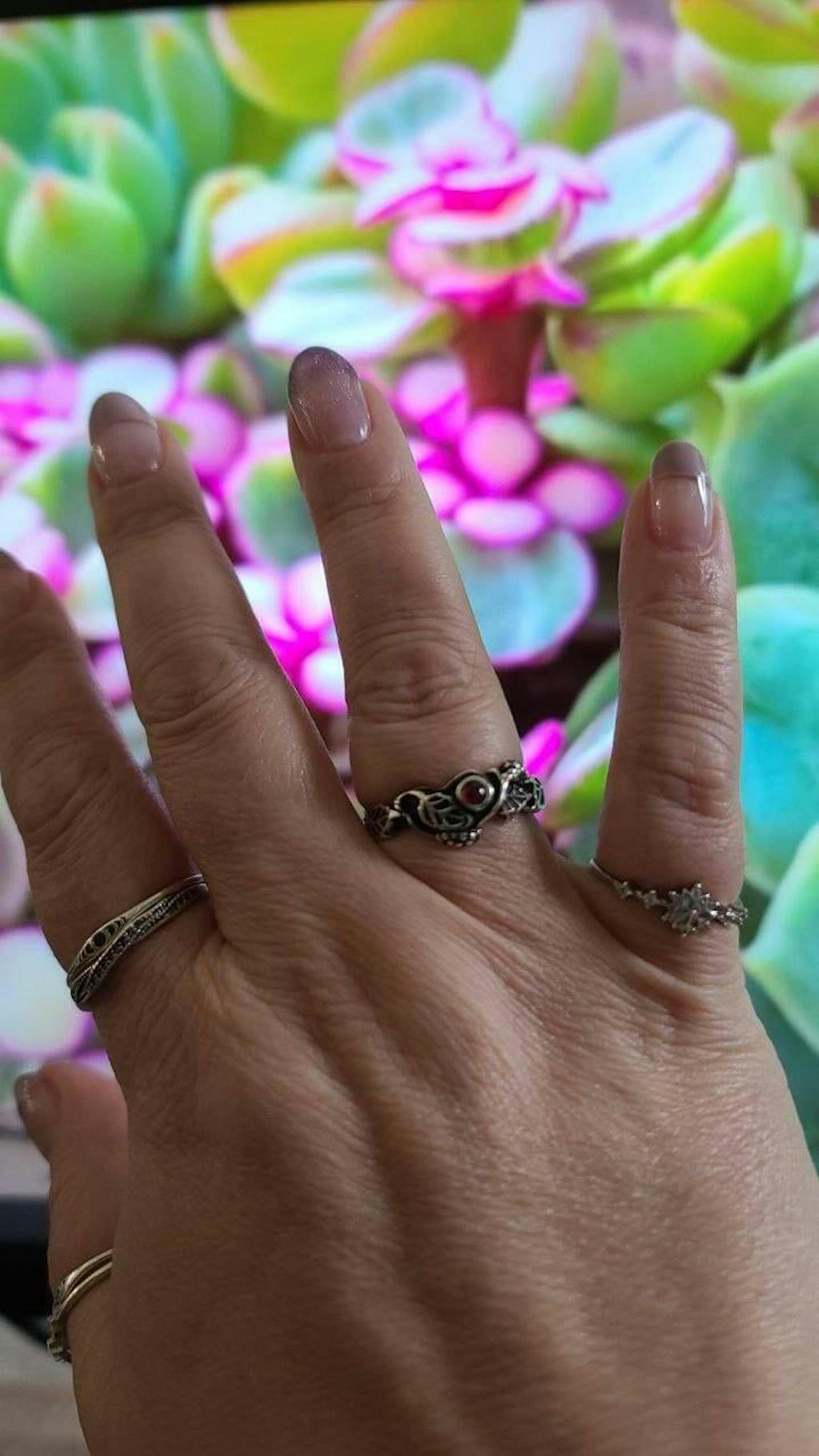 Amethyst and Garnet Ring "Raspberry" | BlackTreeLab