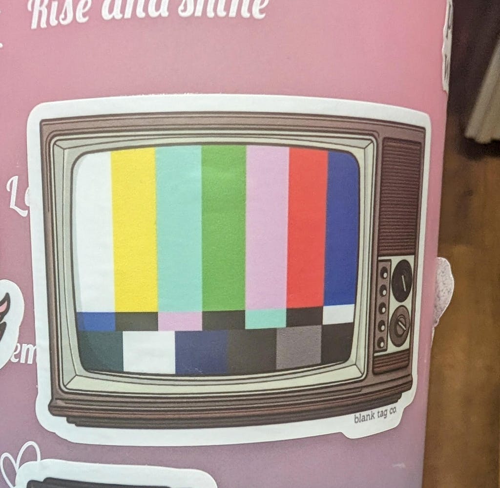 The Retro TV Sticker