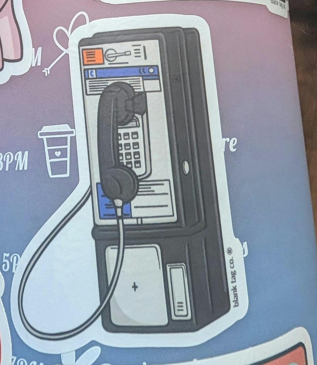 Blank Tag Co.® Payphone Waterproof Sticker