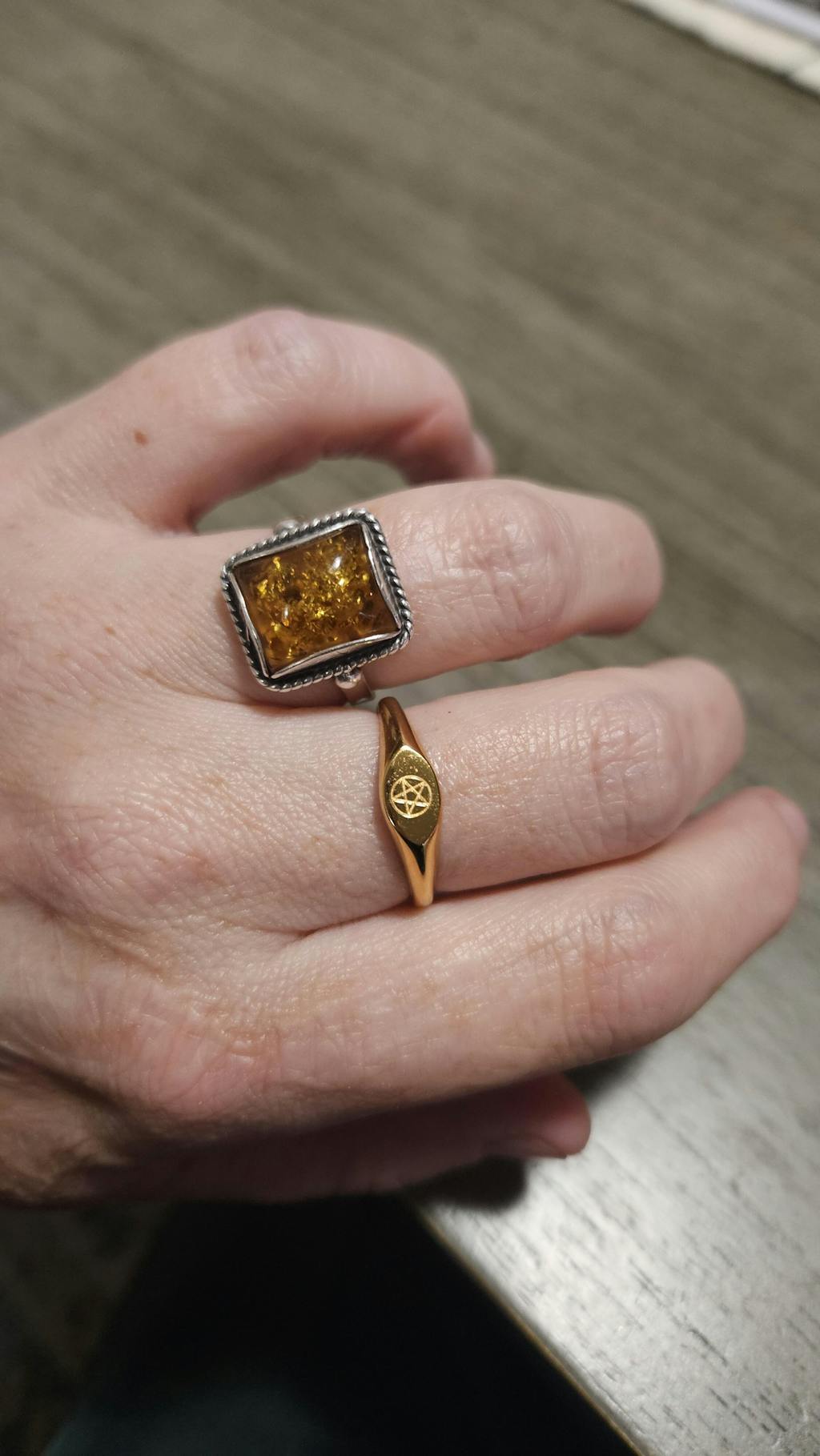 Pentacle Mini Signet Ring – Blessed Be Magick