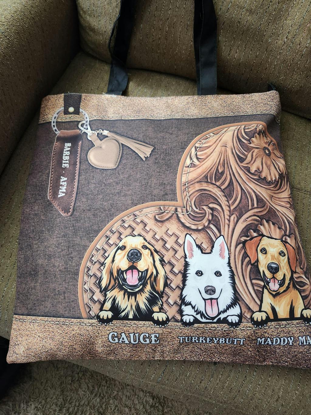 Dog Personalized All Over Tote Bag, Personalized Gift for Dog Lovers ...