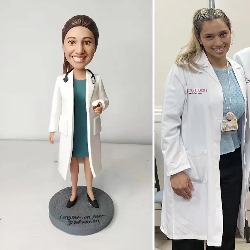 Personalized Custom Female Doctor Bobbleheads Figures - Christmas ...
