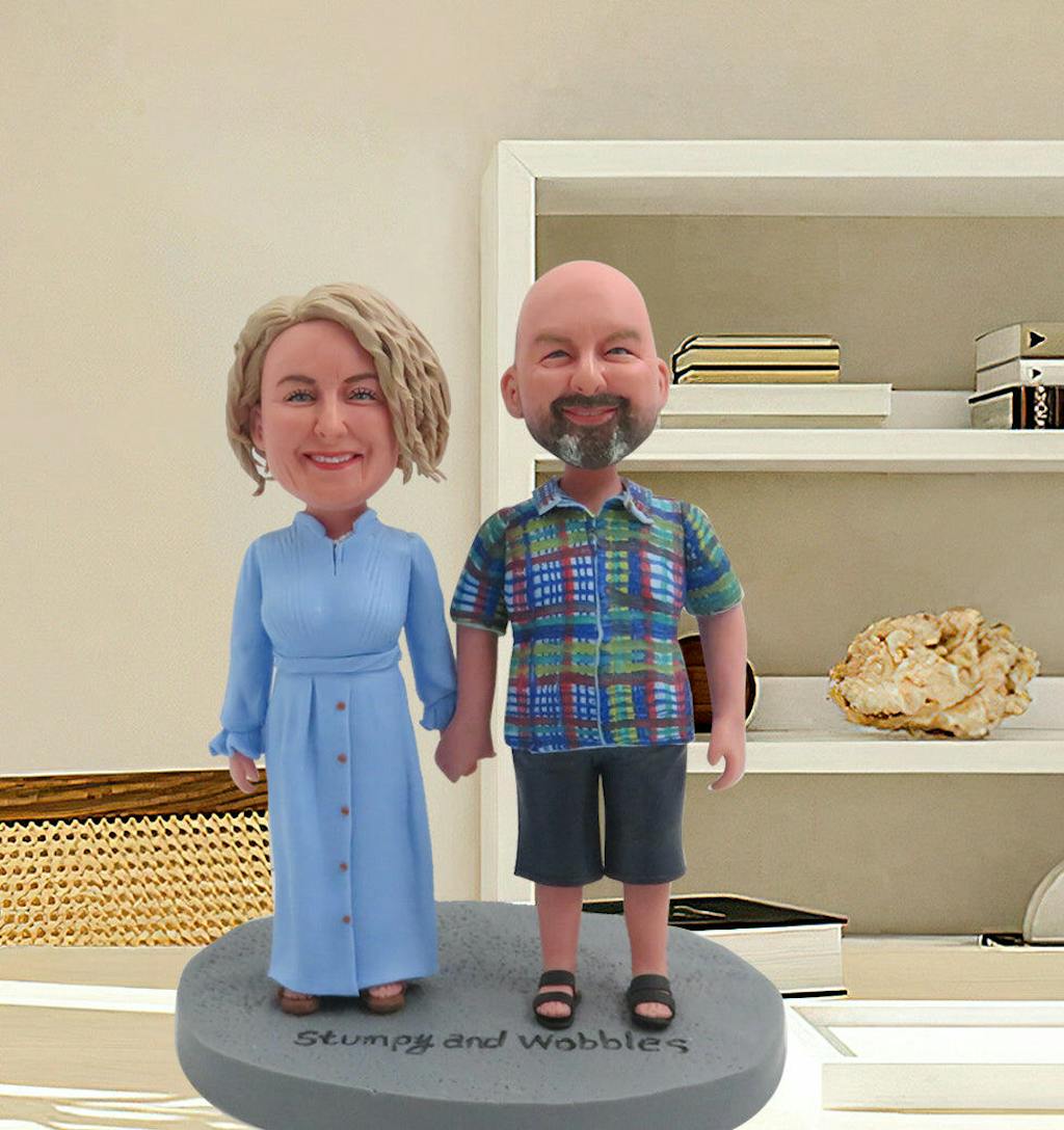 Personalized Custom Couple Bobblehead Craft for Parents Anniversary ...