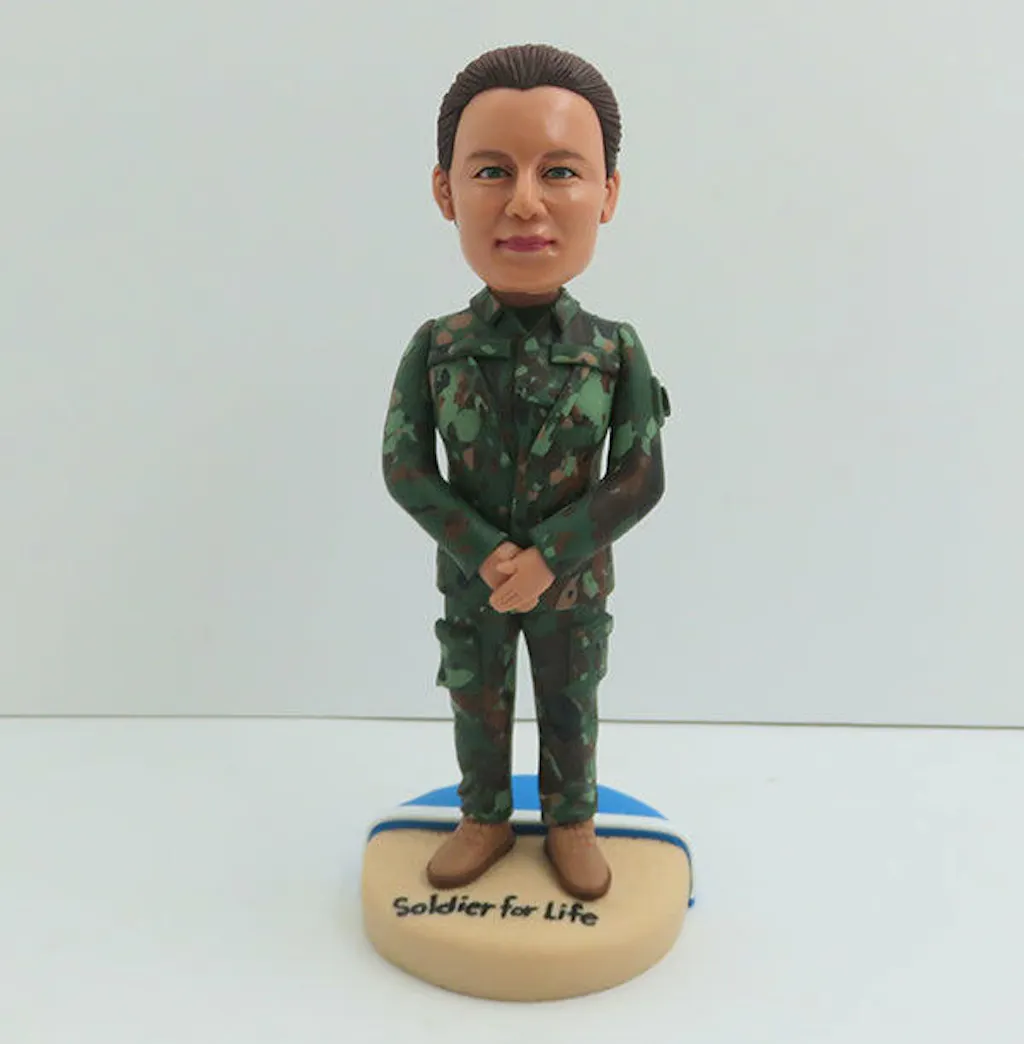 Custom Female Soldier Bobblehead From Photos - Christmas Ideas ...
